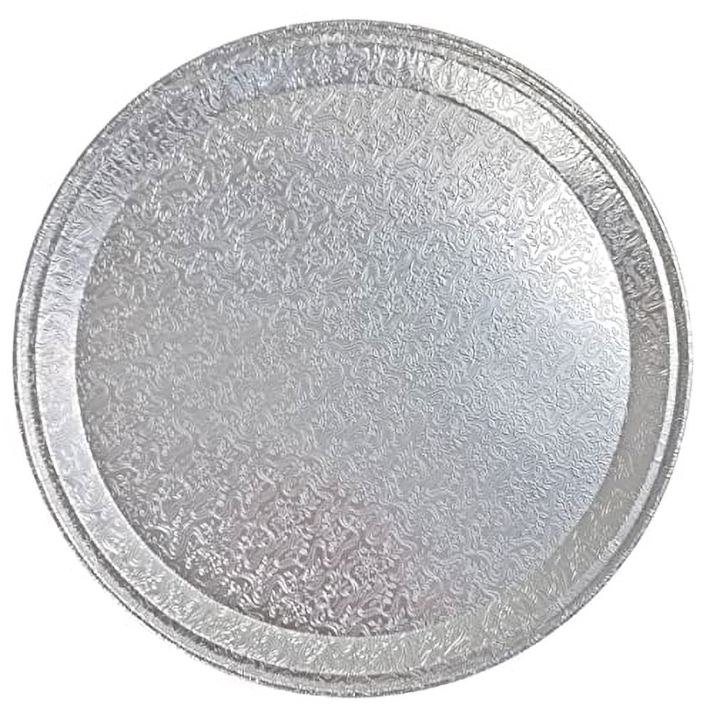 12" Round Flat Aluminum Foil Catering Tray w/Dome Lid - Disposable ...