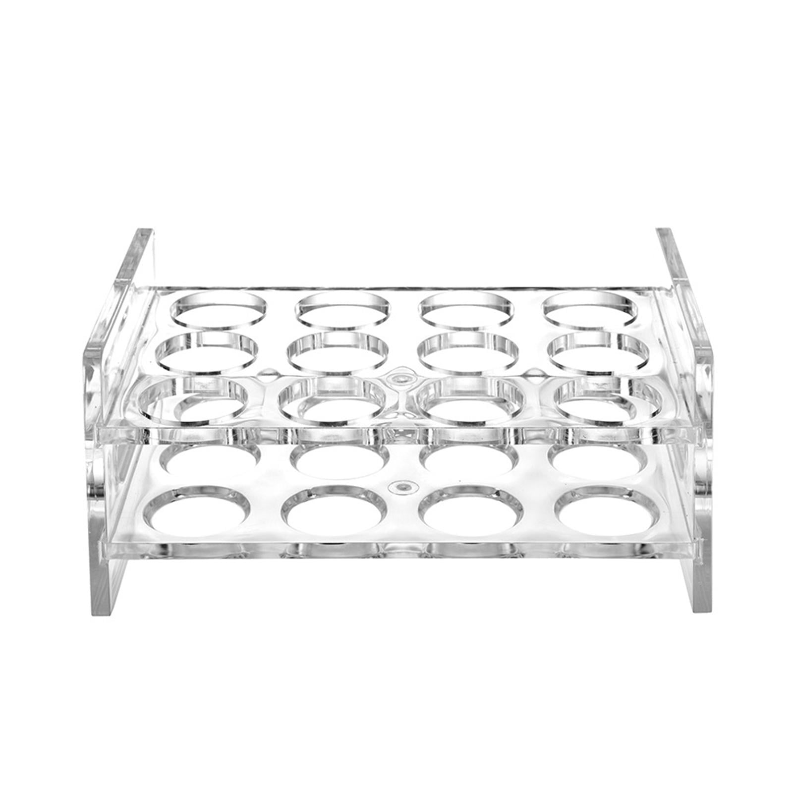 12 Round Holes Cup Rack Clear with Handle 3x4 Thick Base Unique Cup ...