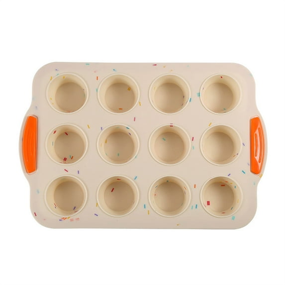 12 Round Holes Silicone Mini Muffin Pan DIY Non Baking Tray - Walmart.com
