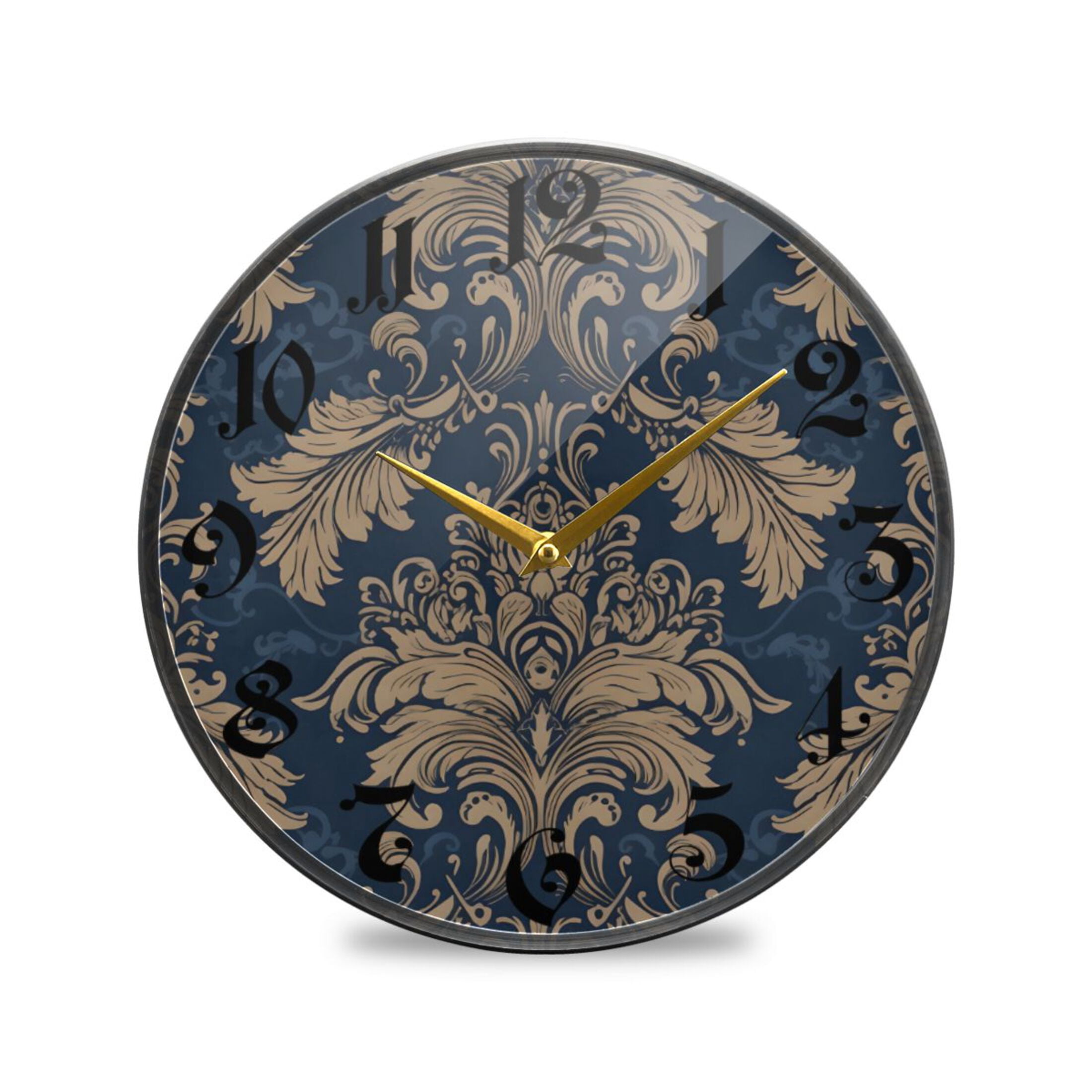 12" Round Silent Wall Clocks Bohomia Print Acrylic Battery Operated ...