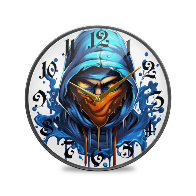 12" Round Silent Wall Clocks Character Pattern Acrylic Battery Operated ...