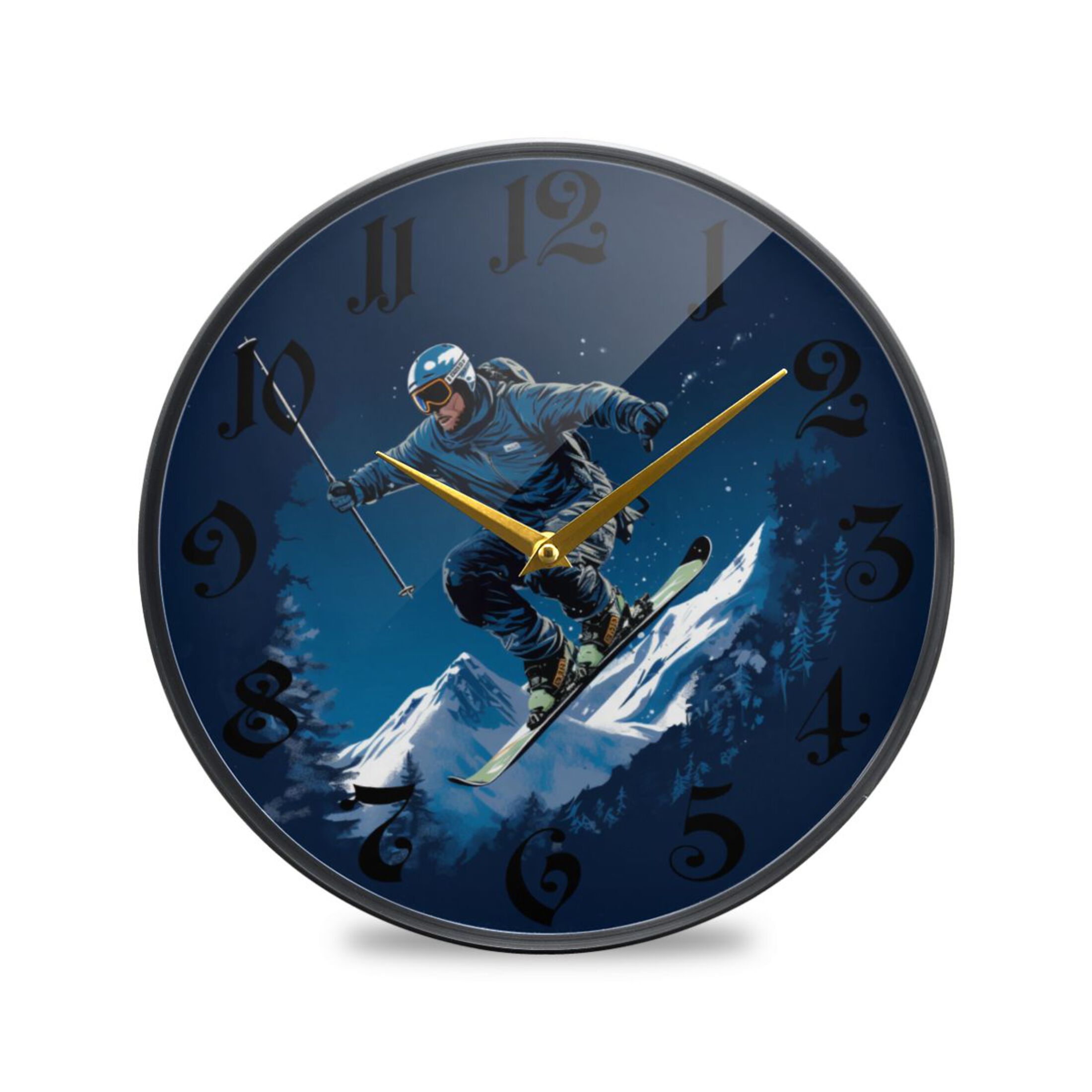 12" Round Silent Wall Clocks Characters Skater Acrylic Battery Operated ...