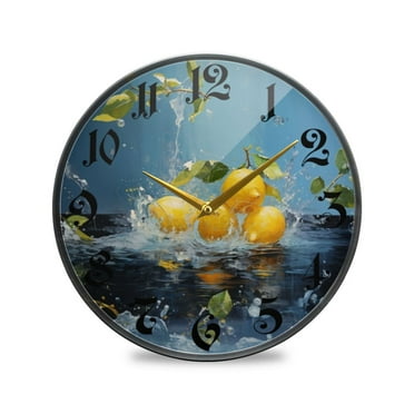 Luminous Wall Clocks ,''Non-Ticking" Silent Imitation Marble Three ...