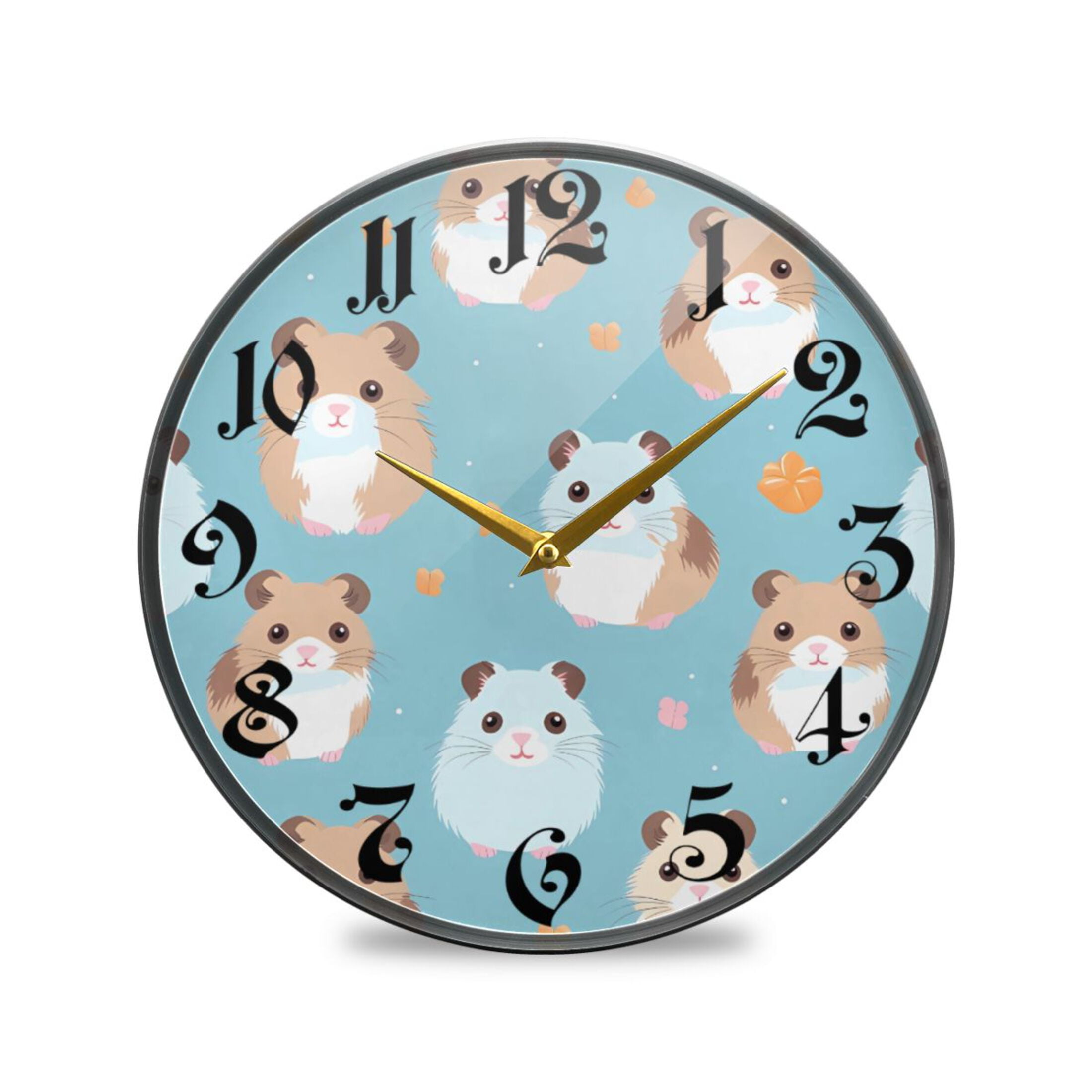12" Round Silent Wall Clocks Mouses Cartoon Cute Acrylic Battery ...