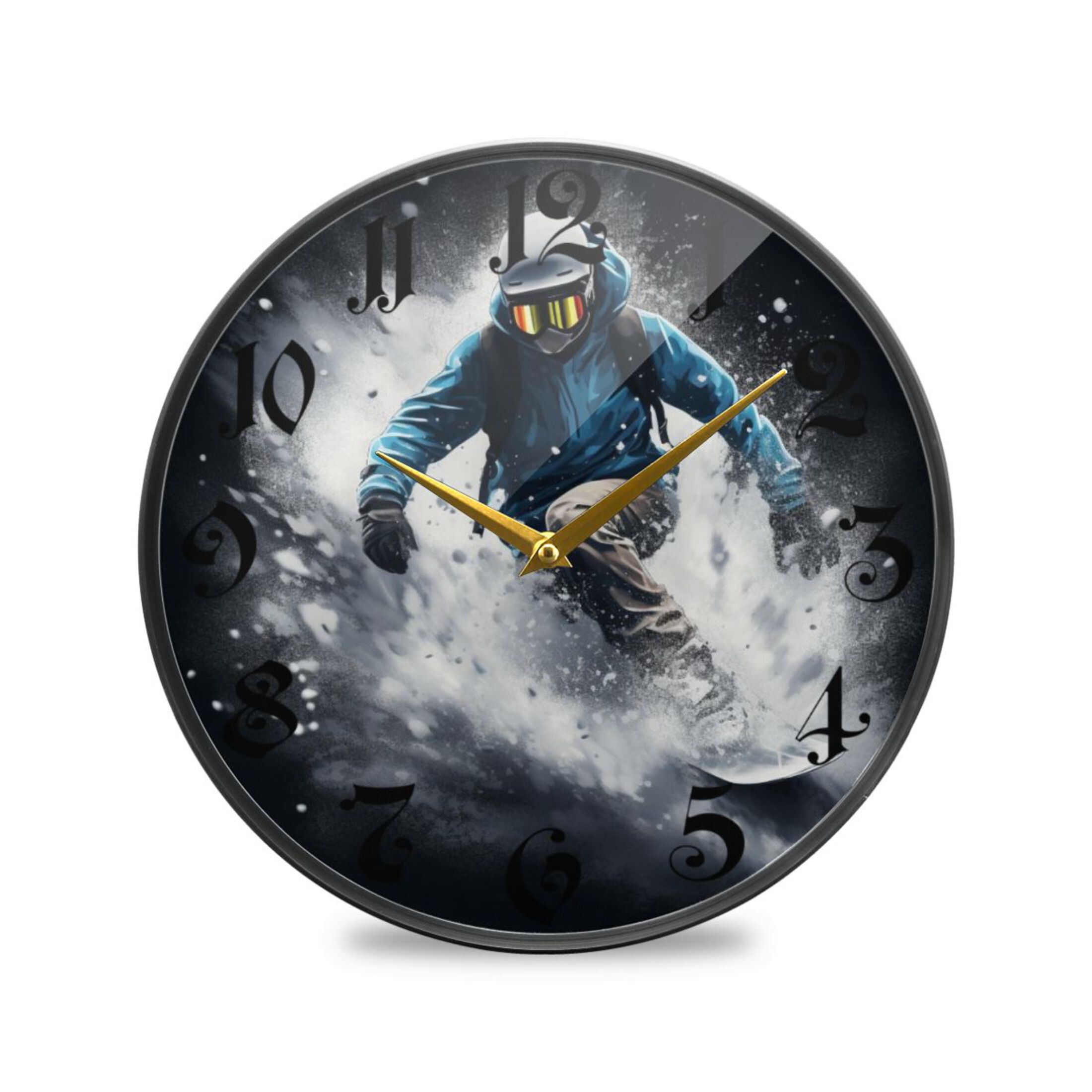 12" Round Silent Wall Clocks Skater Characters Acrylic Battery Operated ...