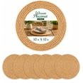 12 in Round Woven Placemats Set of 6, Boho Farmhouse Placemat for ...