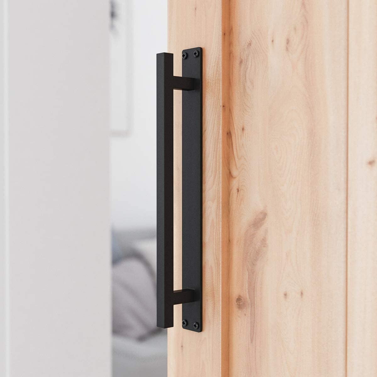 12” Rustic Barn Door Handle for Sliding Door, Heavy Duty Pull, Antique ...