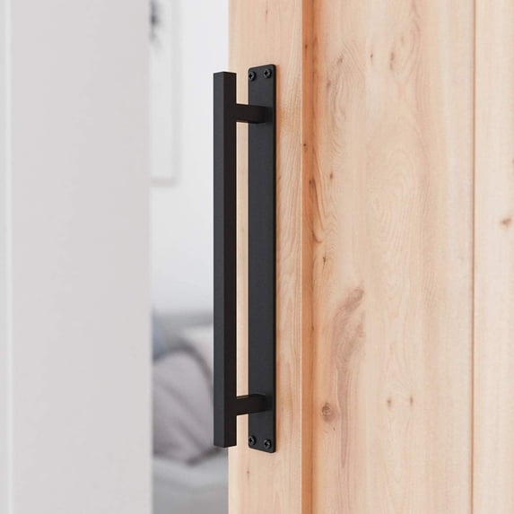 12” Rustic Barn Door Handle for Sliding Door, Heavy Duty Pull, Antique ...
