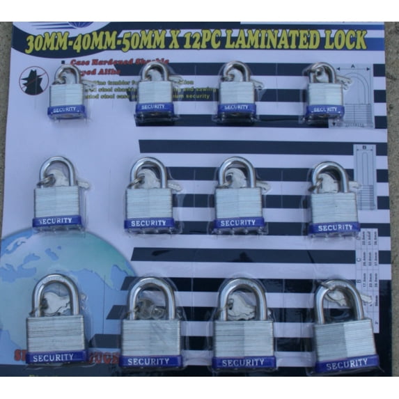 12 SECURITY ASSORTED SIZES LOCK SET W SAME MATCHING KEYS BOAT DOOR TOOL ...
