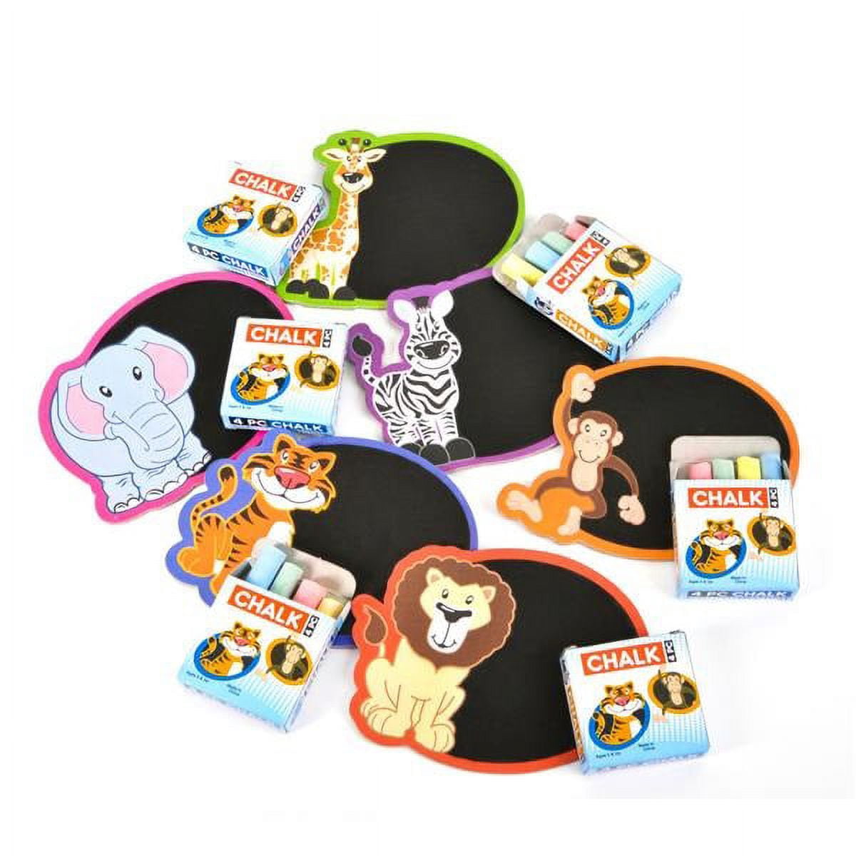 12 SETS ZOO ANIMAL CHALKBOARD SET Each set in poly bag - Walmart.com