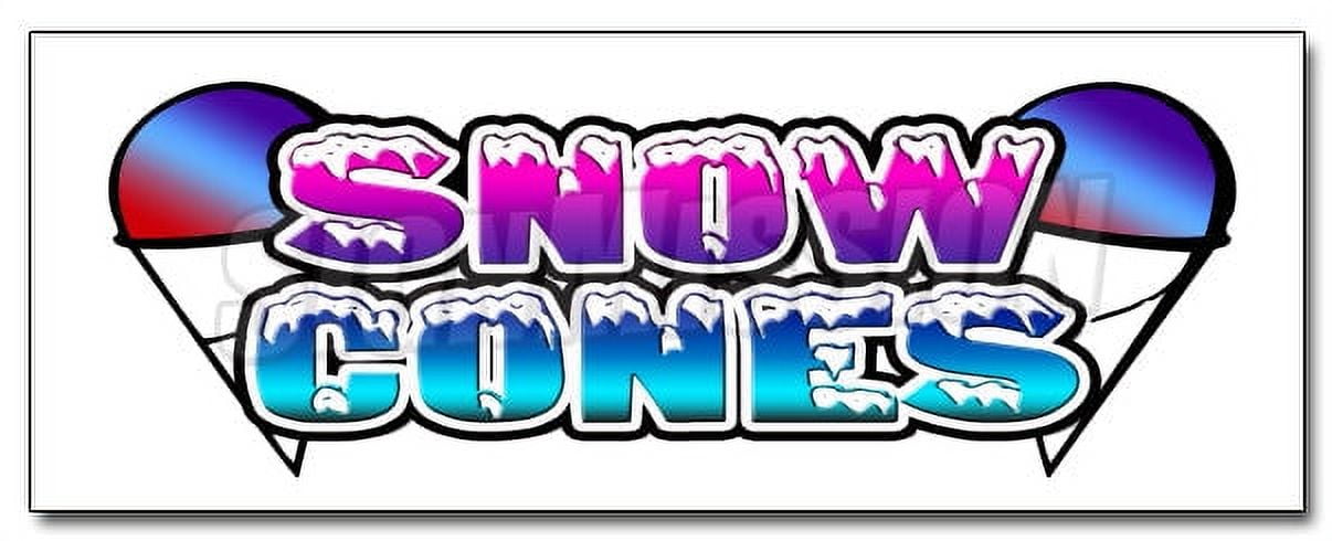 12" SNOW CONES 1 DECAL sticker sno cone sno kones stand - Walmart ...