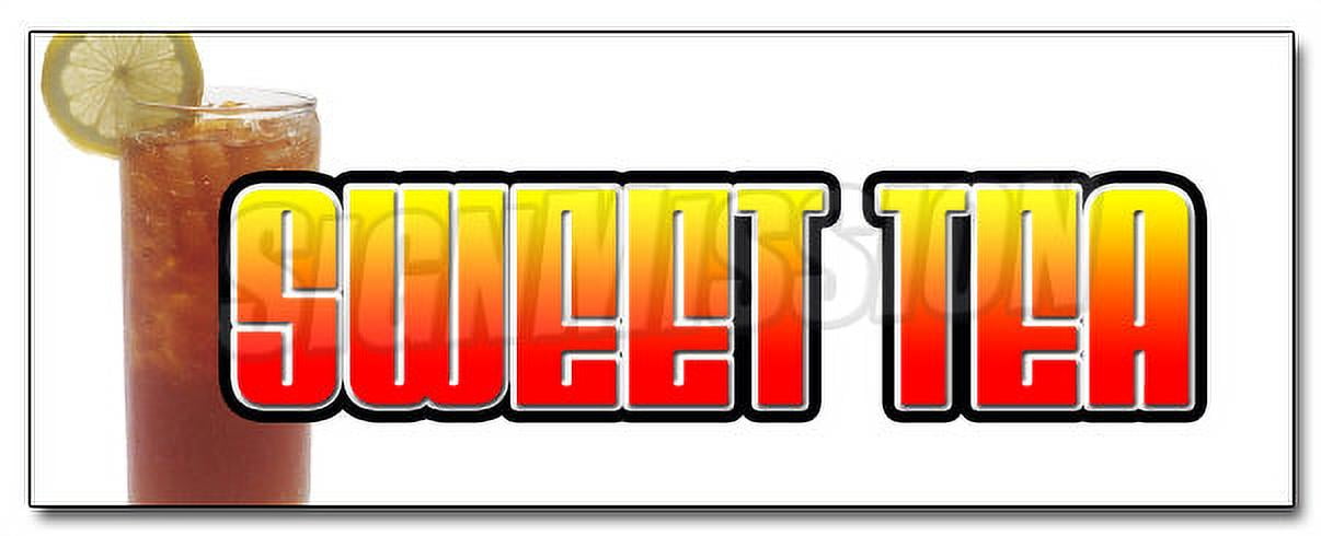 12" SWEET TEA DECAL sticker ice iced drink cart stand - Walmart.com