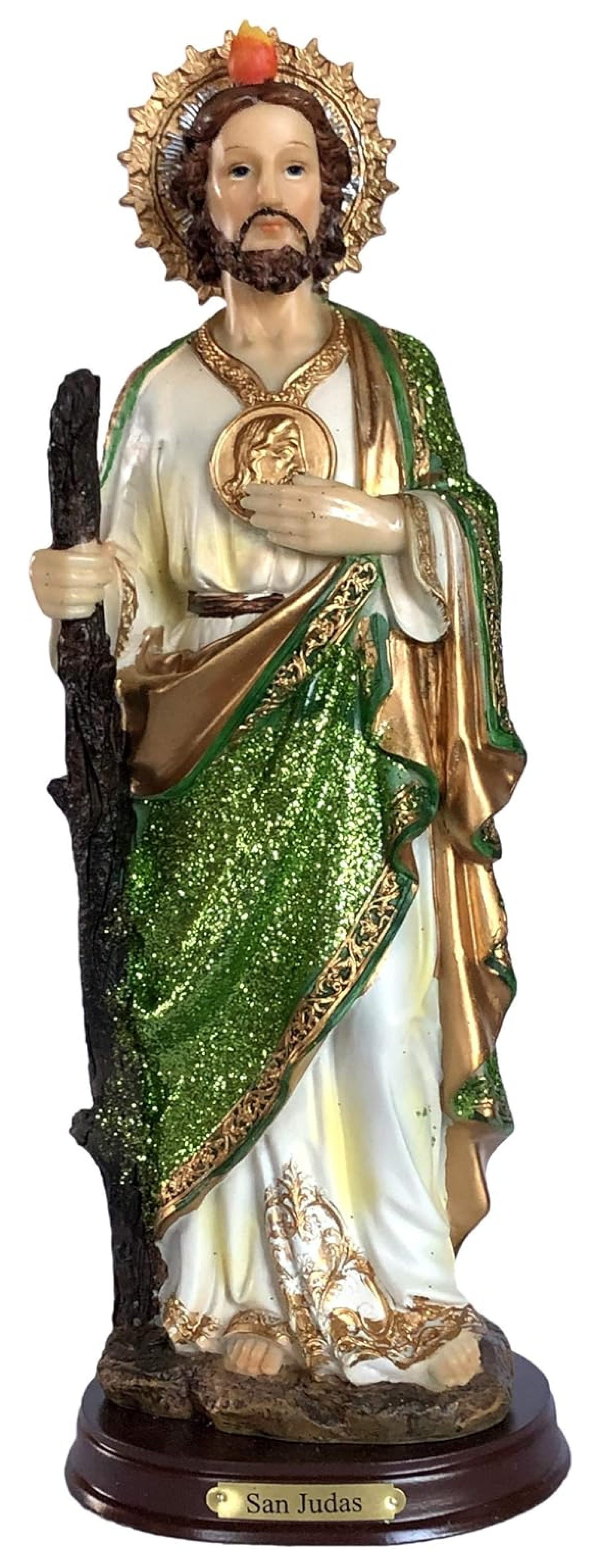 12" Saint St. Jude Thaddeus Glitter Statue Figurine Religious Gift San ...