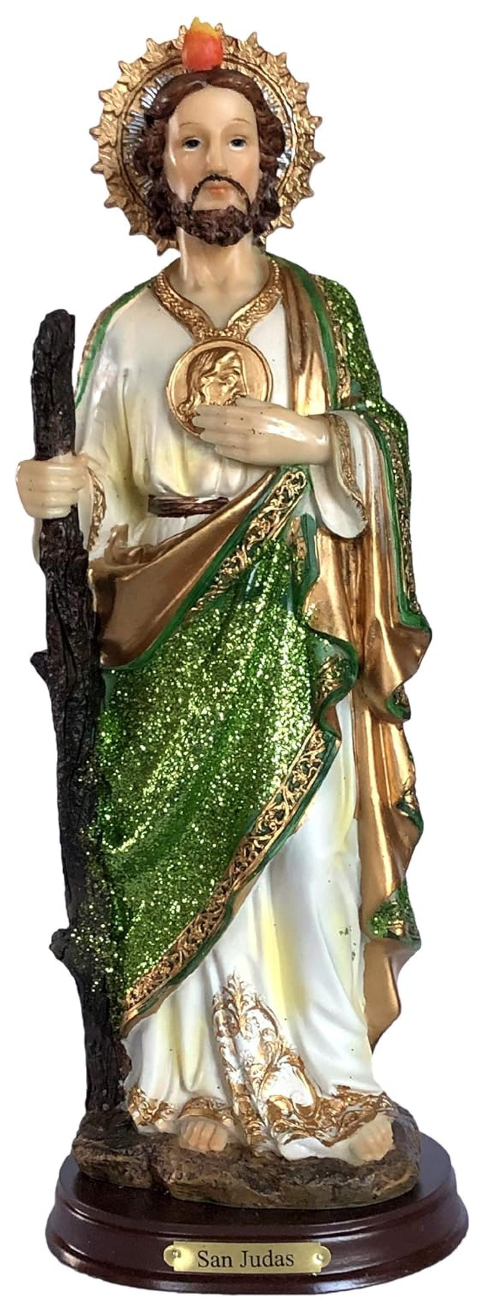12" Saint St. Jude Thaddeus Glitter Statue Figurine Religious Gift San ...