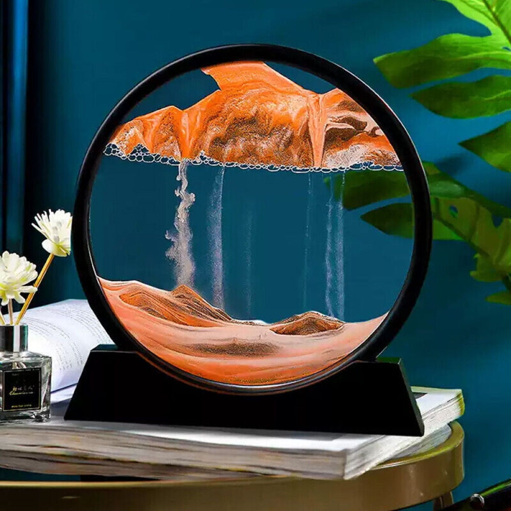 12" Sand Motion Art Flowing Picture Moving Sand Frame 3D Sandscape in ...