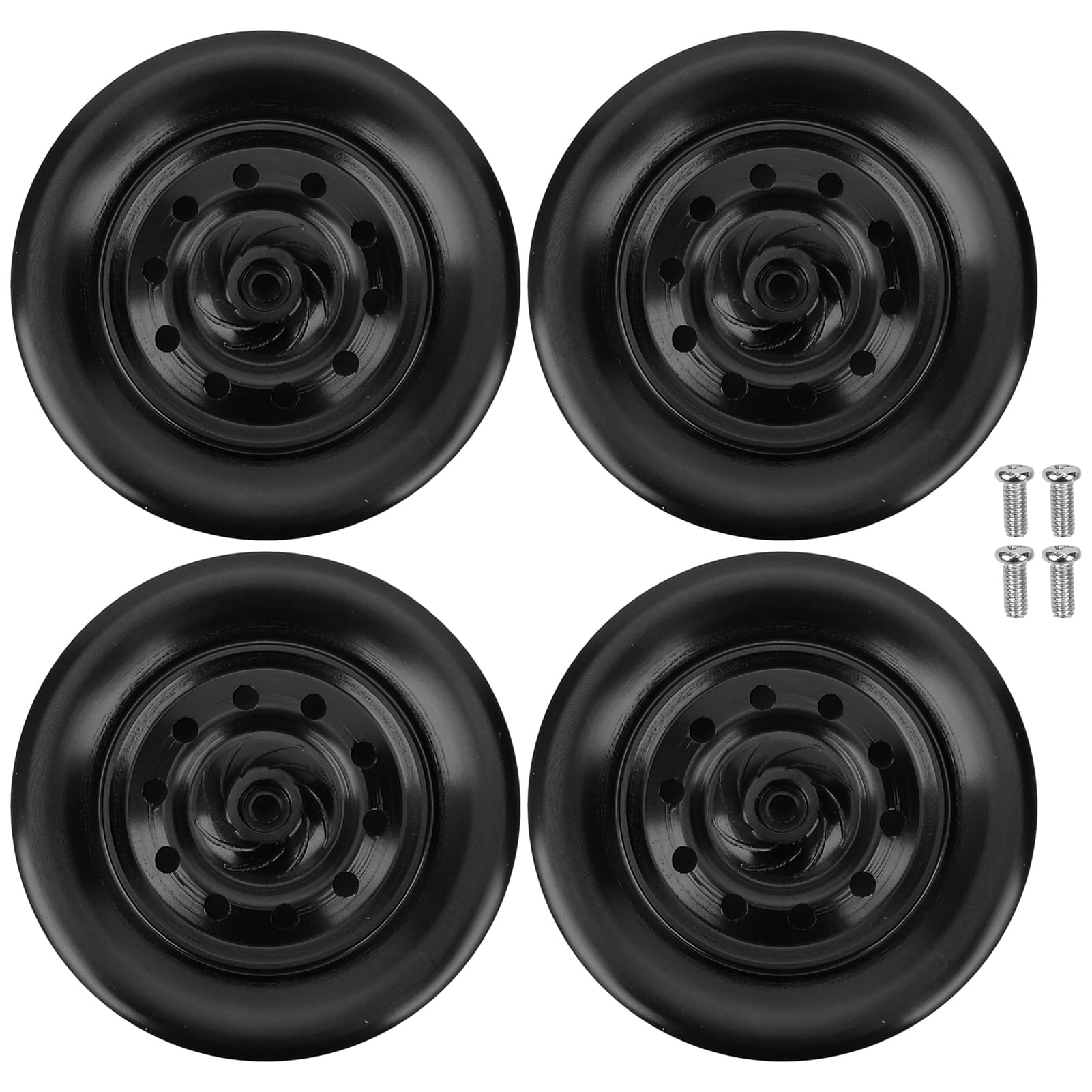 12 Scale RC Truck, Black 4-Pack Aluminum Alloy Wheels Hubs, Replacement ...