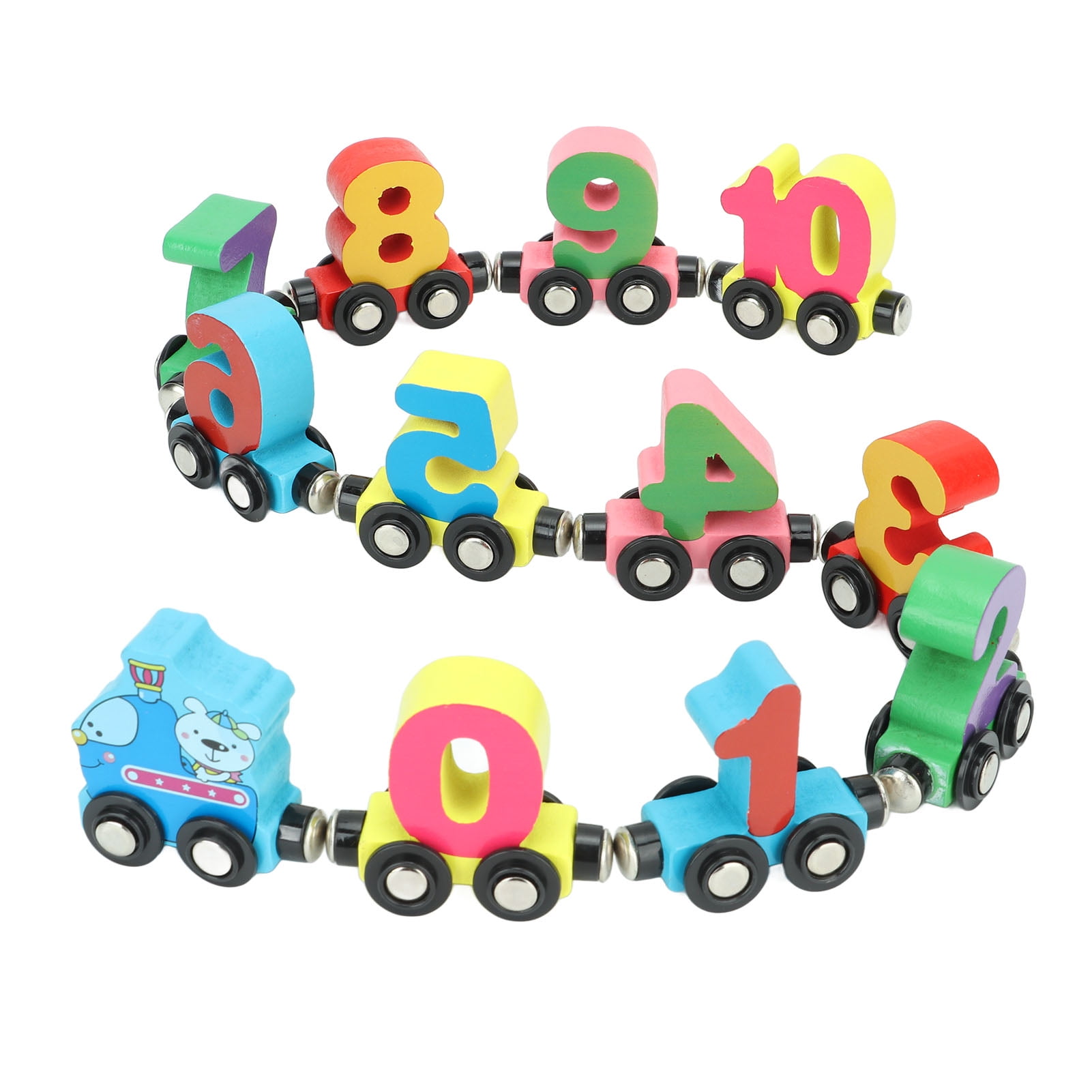 12 Sections Number Train Toy Set, Early Educational Counting Number ...