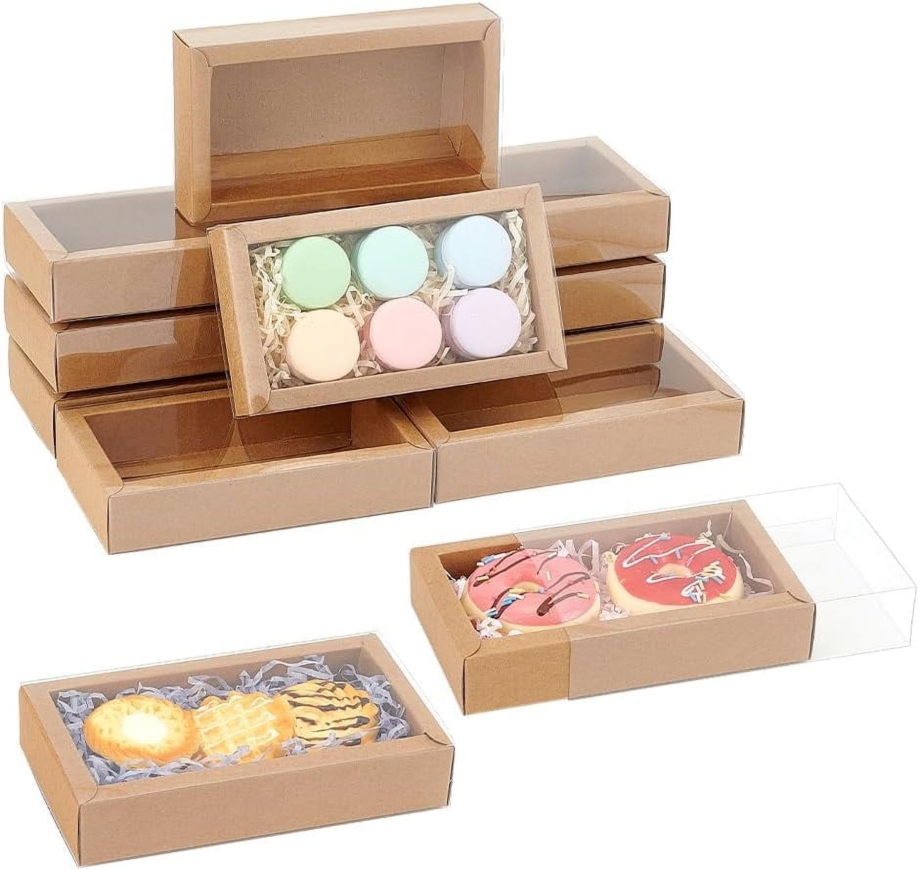 12 Set 12 Pcs Rectangle Drawer Kraft Boxes 6.3x3.54x1.26 Inch Gift ...