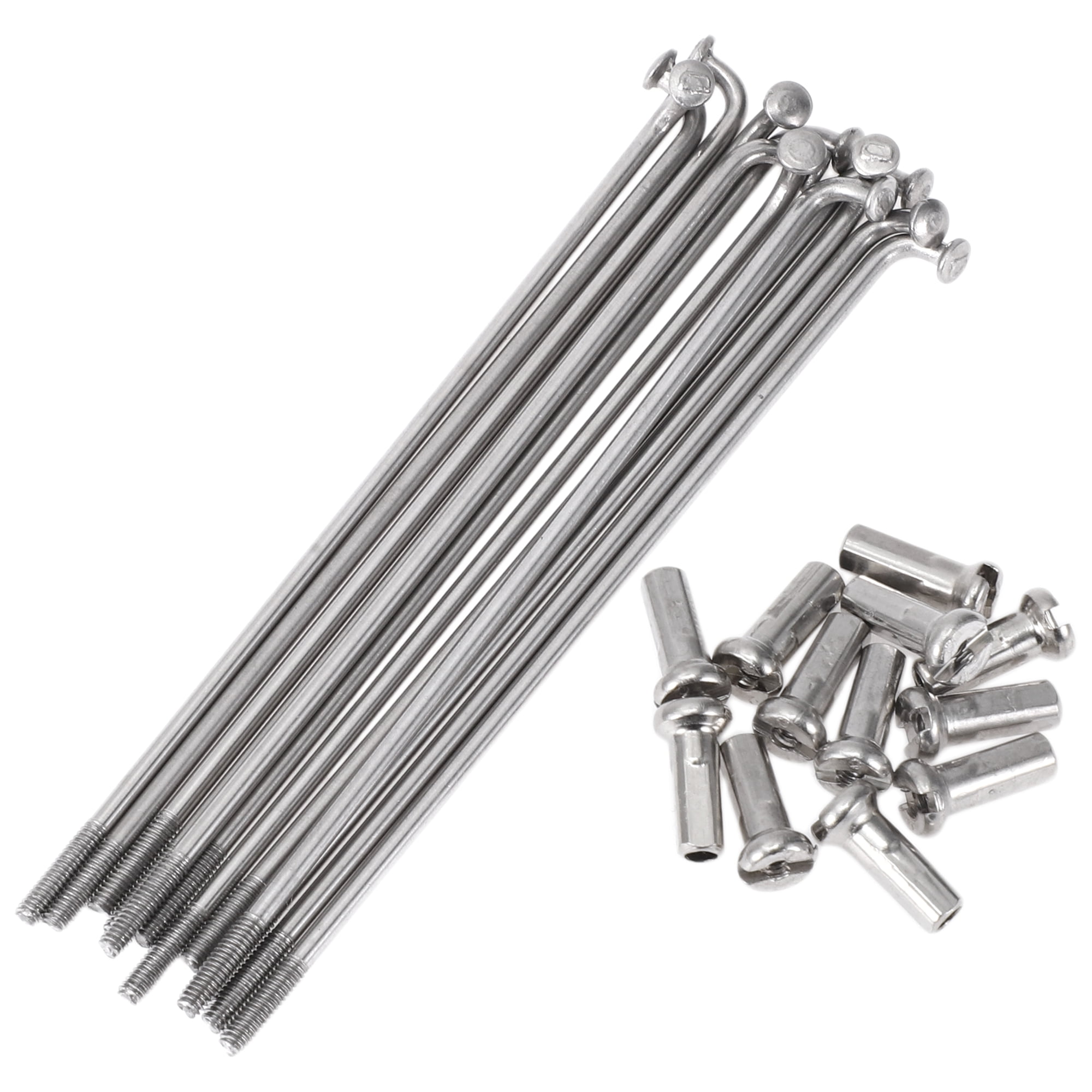 Unique Bargains 12 Set 14G Bicycle Spokes 14G Bike Wheel Spoke 304 ...