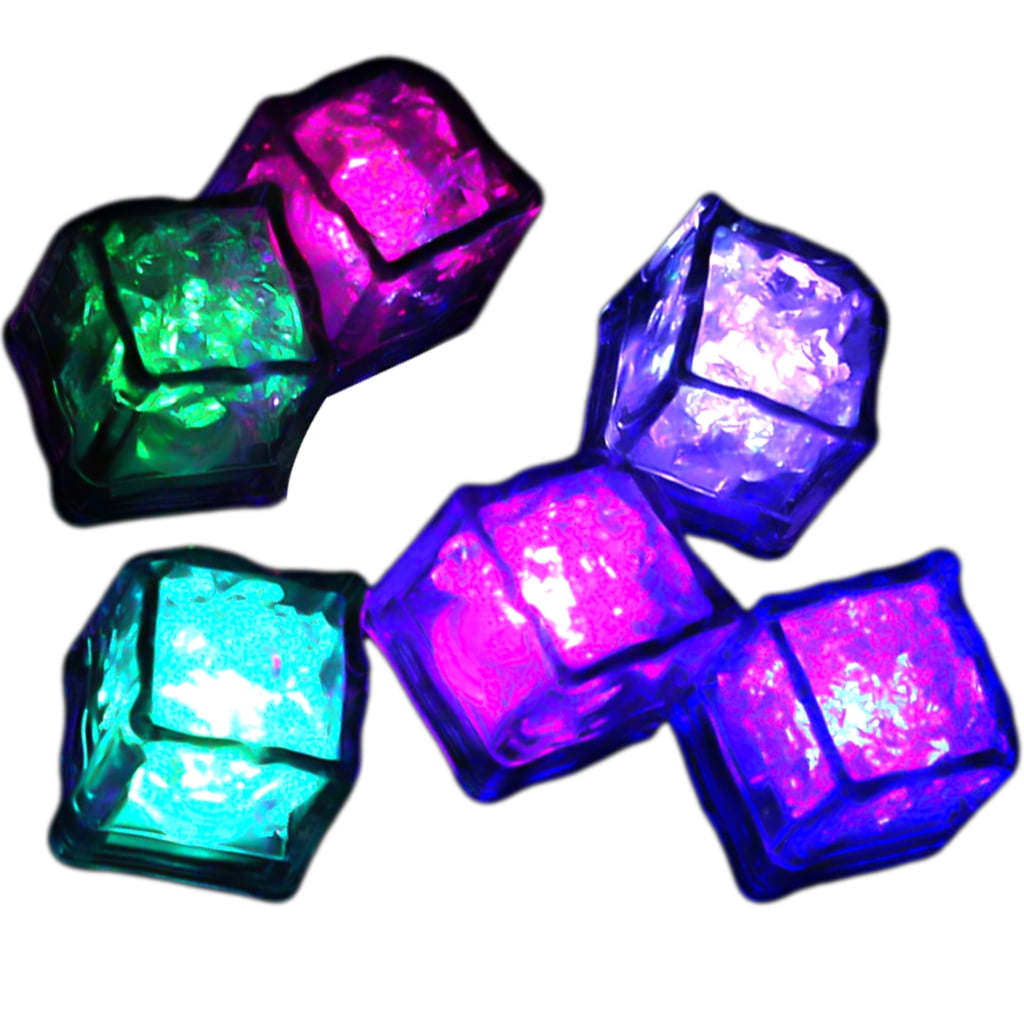 12 Set LED Ice Cube Tray for Drink Luminous Jewelry Party Decorations ...