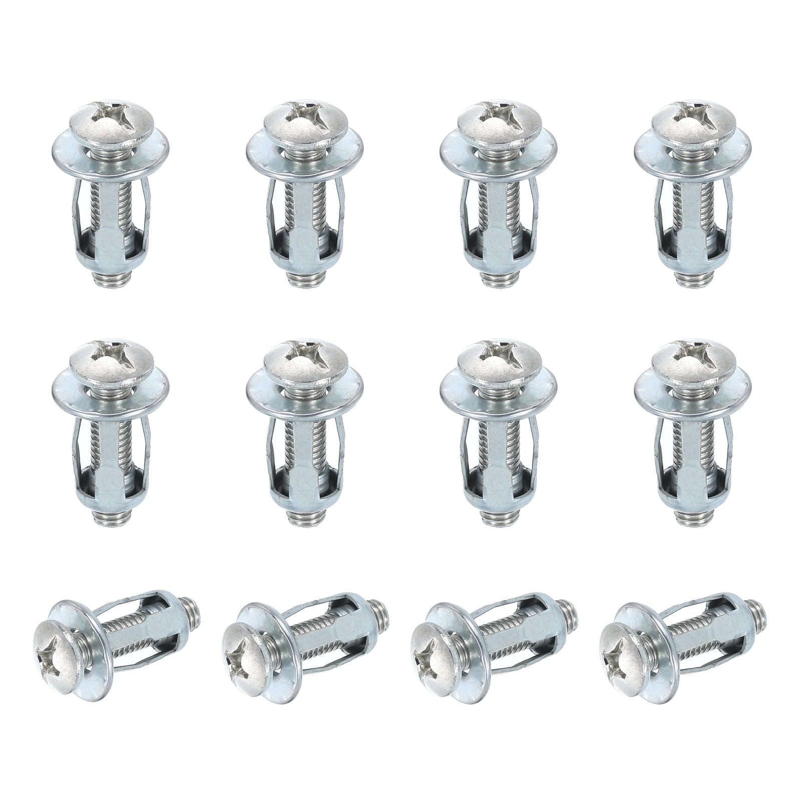 12 Set M6x28mm Jack Nuts, Carbon Steel Zinc Finish Expansion Screw ...