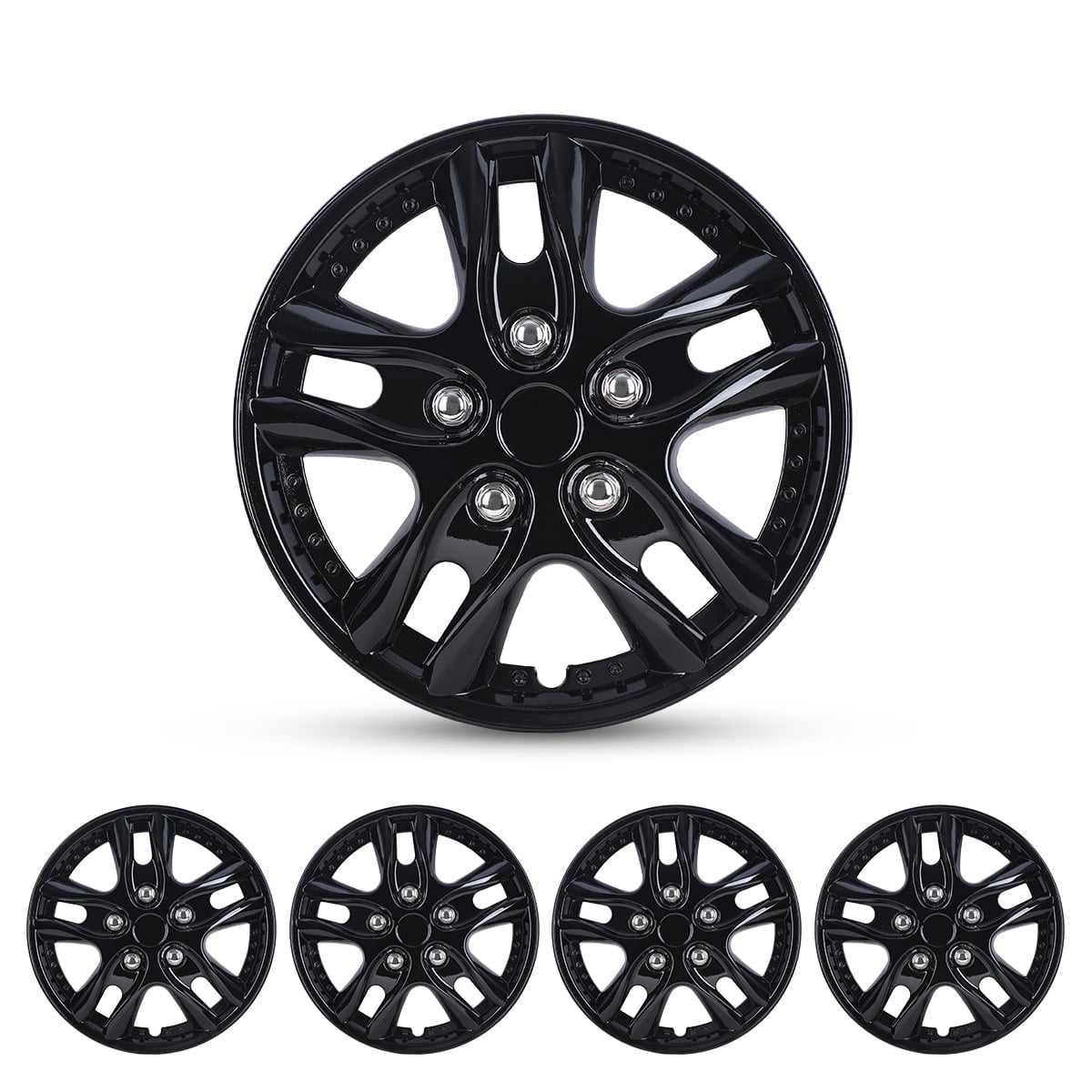 12" Set of 4 Universal Wheel Covers Hubcaps,Snap on Car Truck SUV,fit ...
