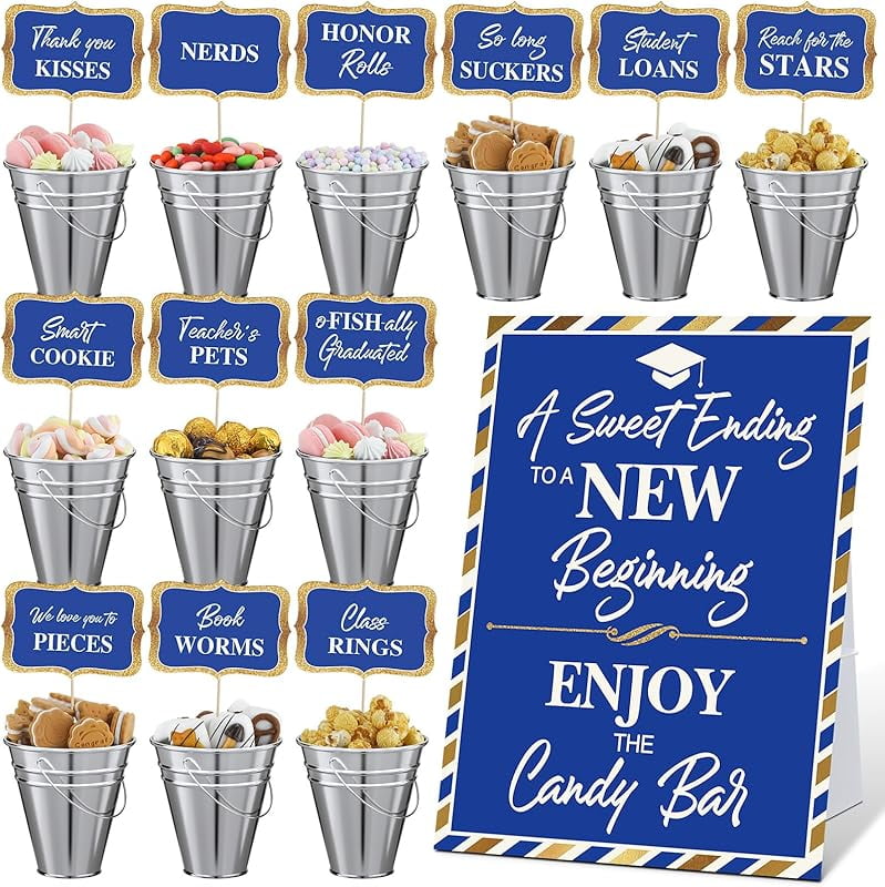 12 Sets 2025 Graduation Candy Table Party Supplies Graduation Candy Bar ...