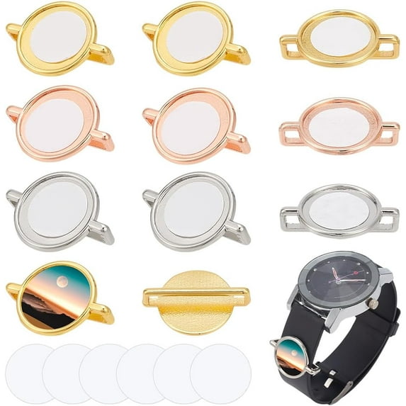 12 Sets 3 Colors Blank Sublimation Watch Beads Personalized Sublimation ...