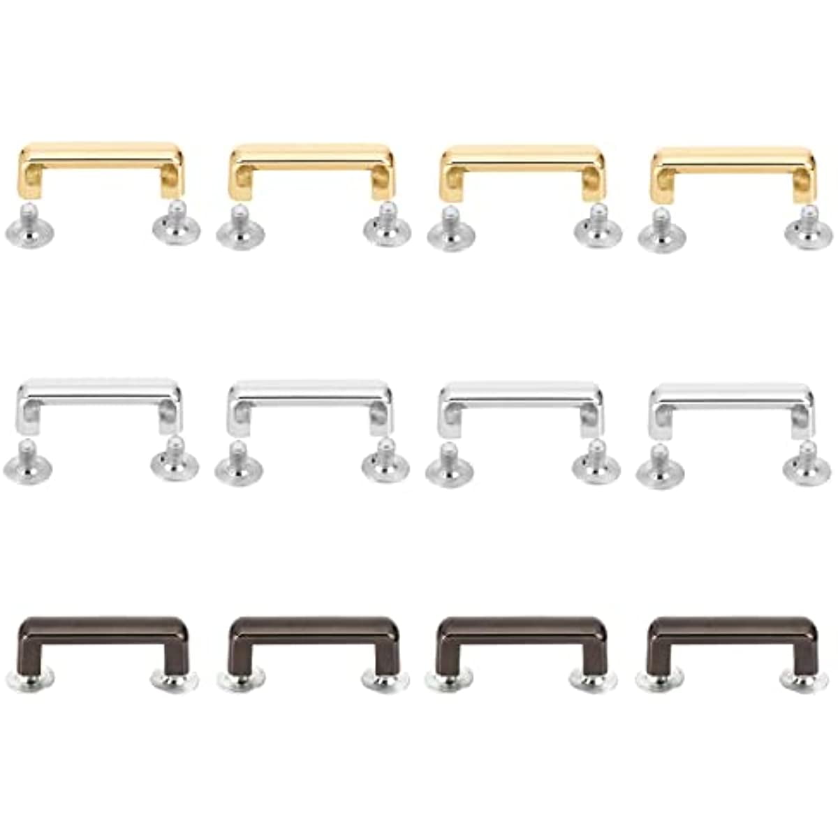 12 Sets 3 Colors Metal Bag Strap Connector Buckle Bag Suspension Clasps ...