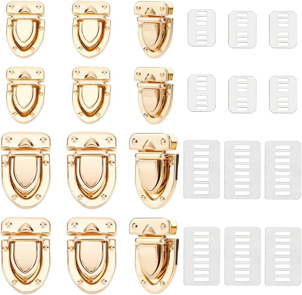 12 Sets Alloy Thumb Tuck Lock for Purse 2 Sise Handbag Duck Tongue Lock ...