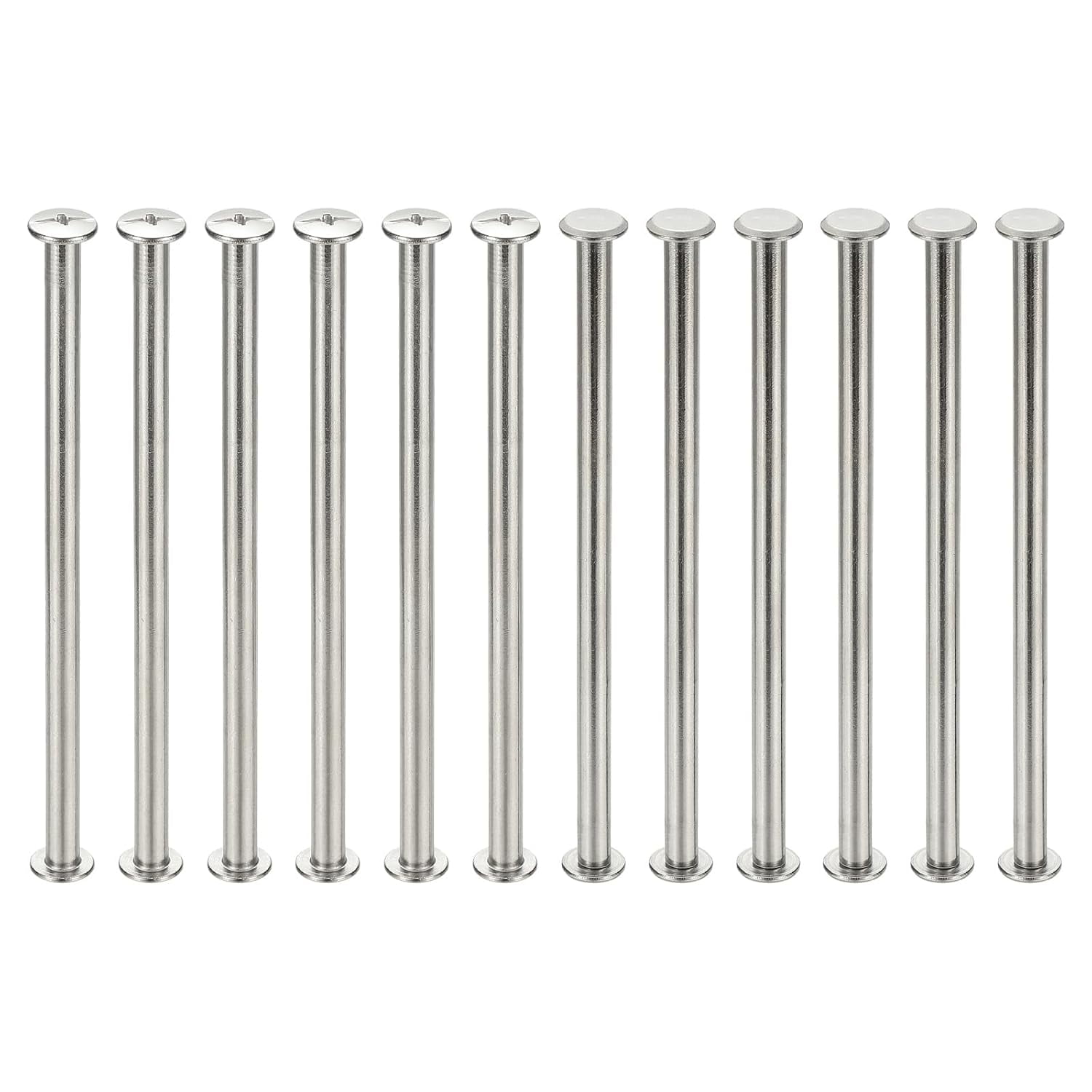 12 Sets Chicago Screws, 5x100mm(DxH) Screws Phillips Binding Post Screw ...