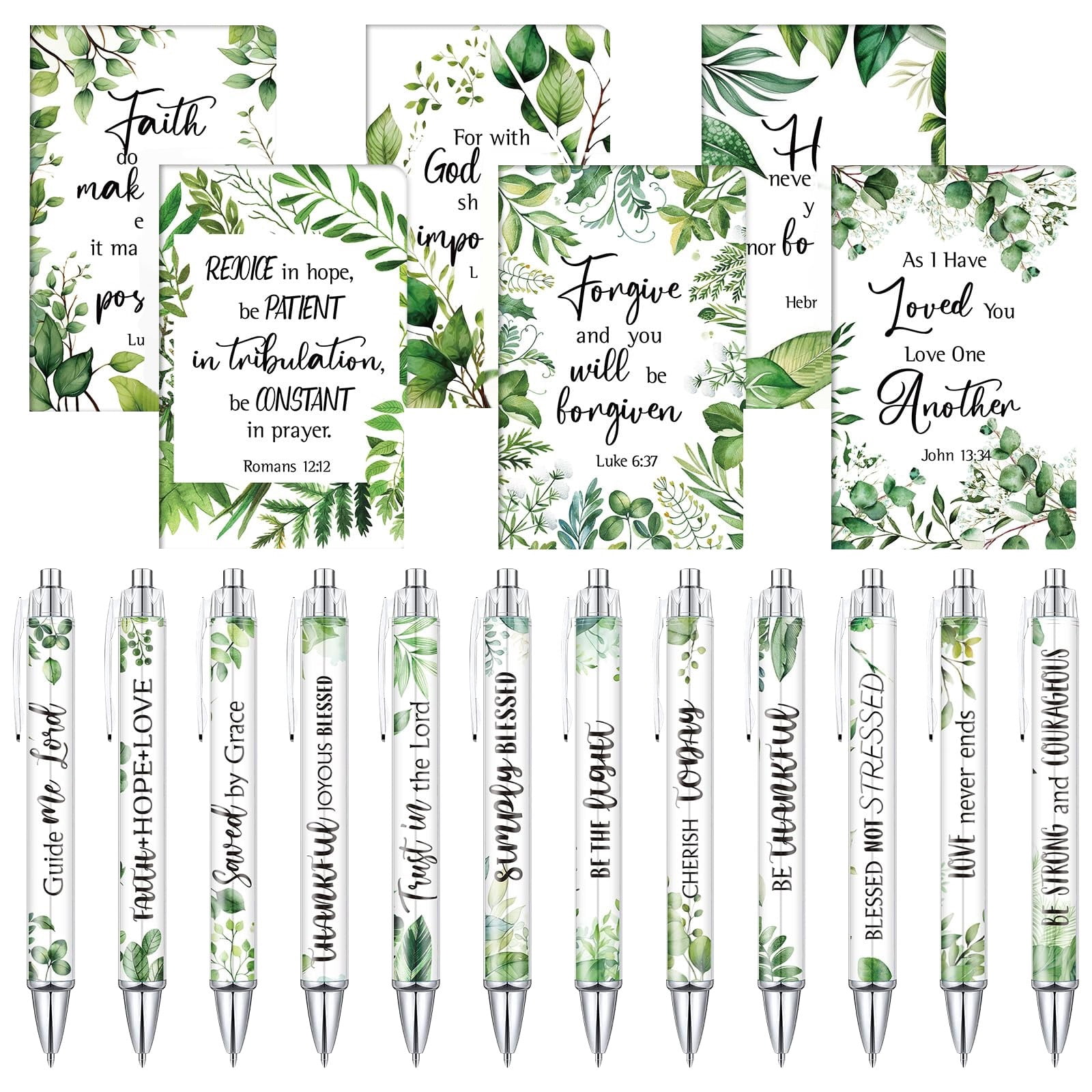 12 Sets Christian Women Gifts - Inspirational Pens, Notebooks ...