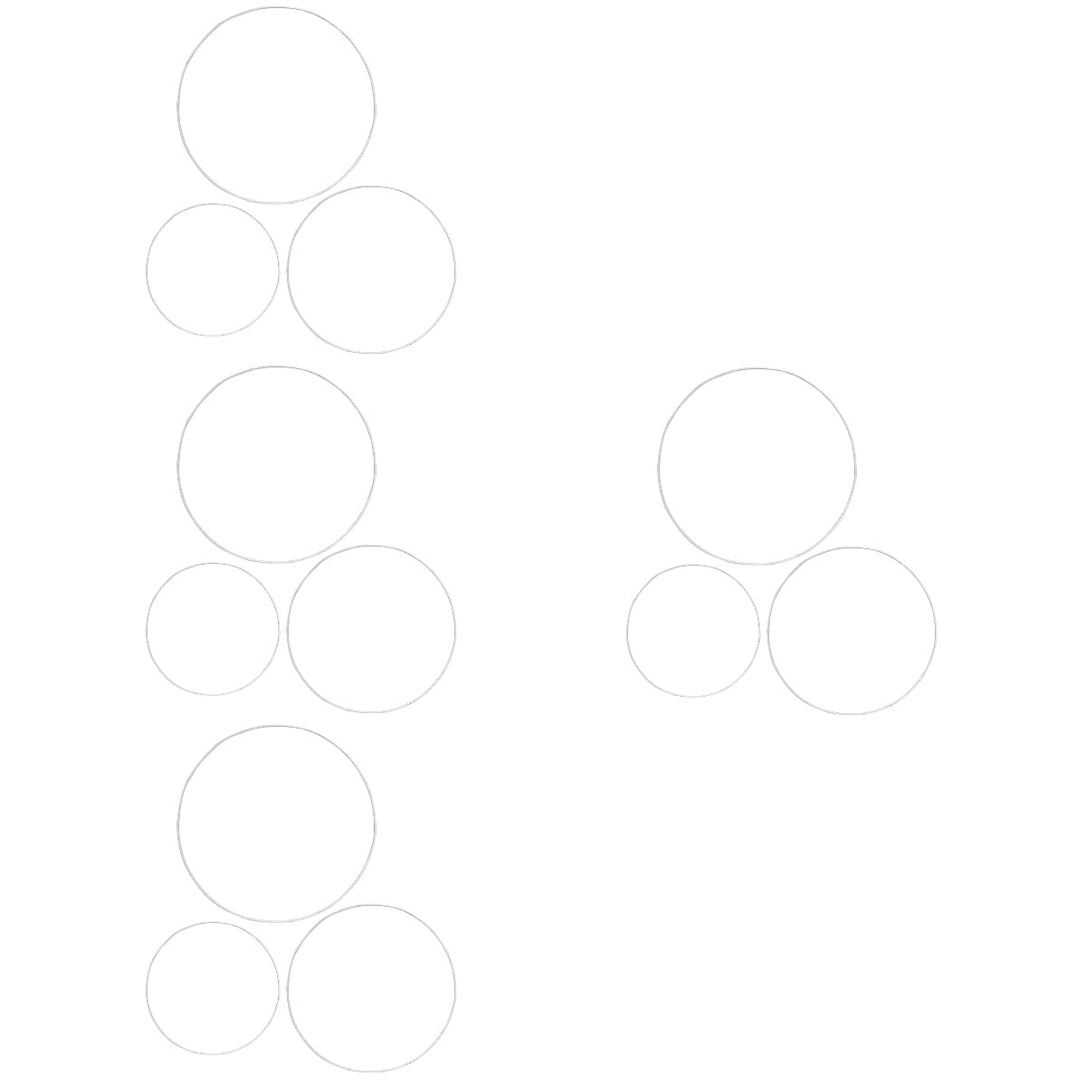 12 Sets Circle Balloon Arch Frame Circle Balloon Arch Kit Decoration ...