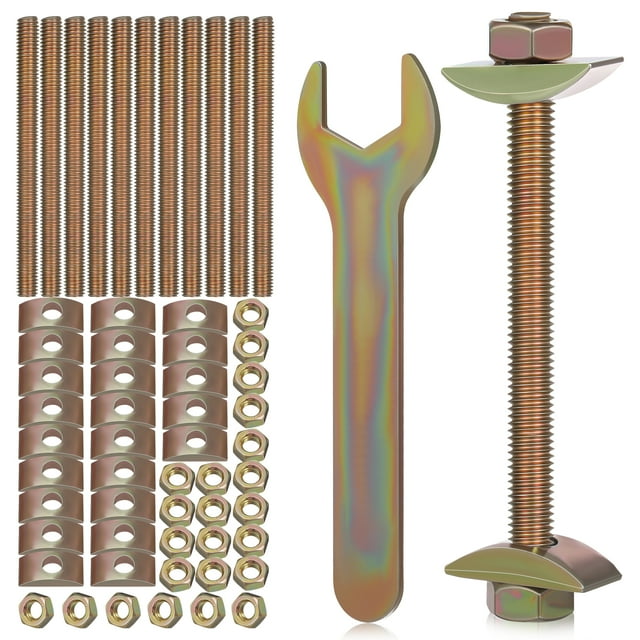 12 Sets Countertop Connector Bolts Half Moon Connector Bracket Mounting ...