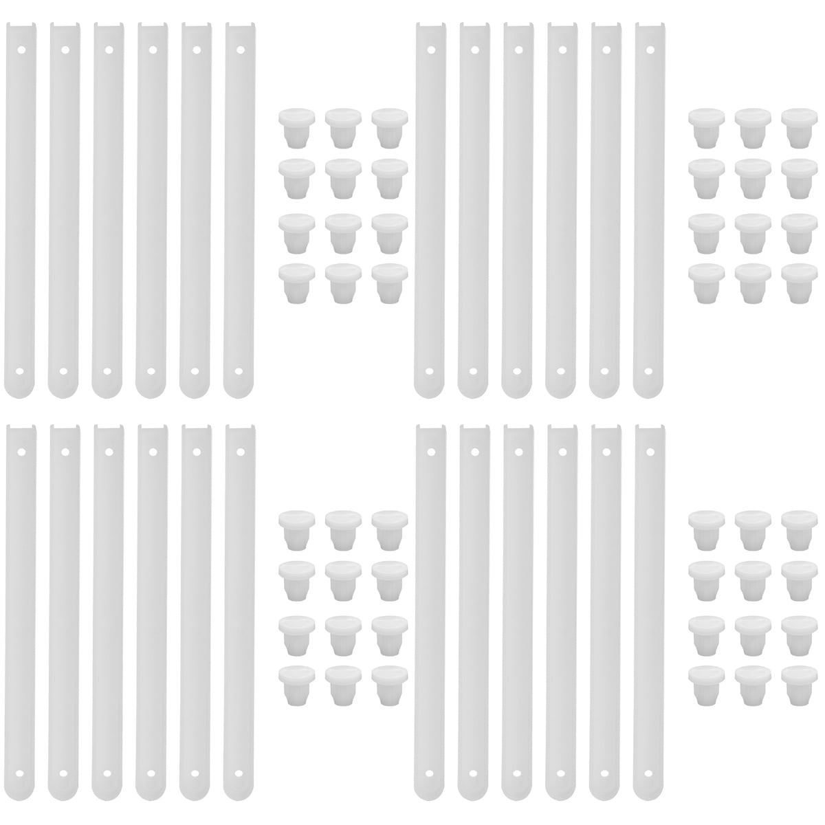 12 Sets Drawer Plastic Slides Guides Rollers Stoppers for Dresser ...