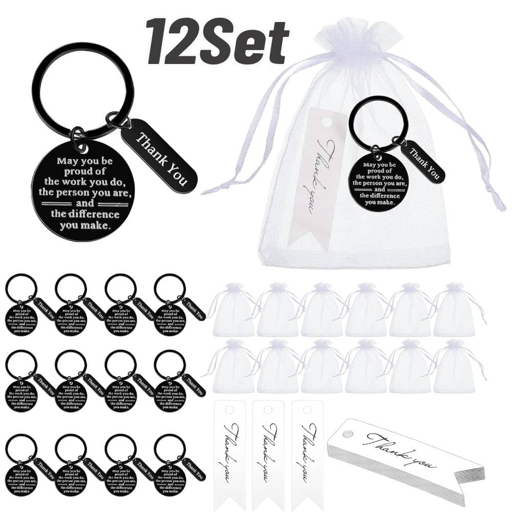 12 Sets Employee Appreciation Gifts Bulk for Coworkers Keychains ...