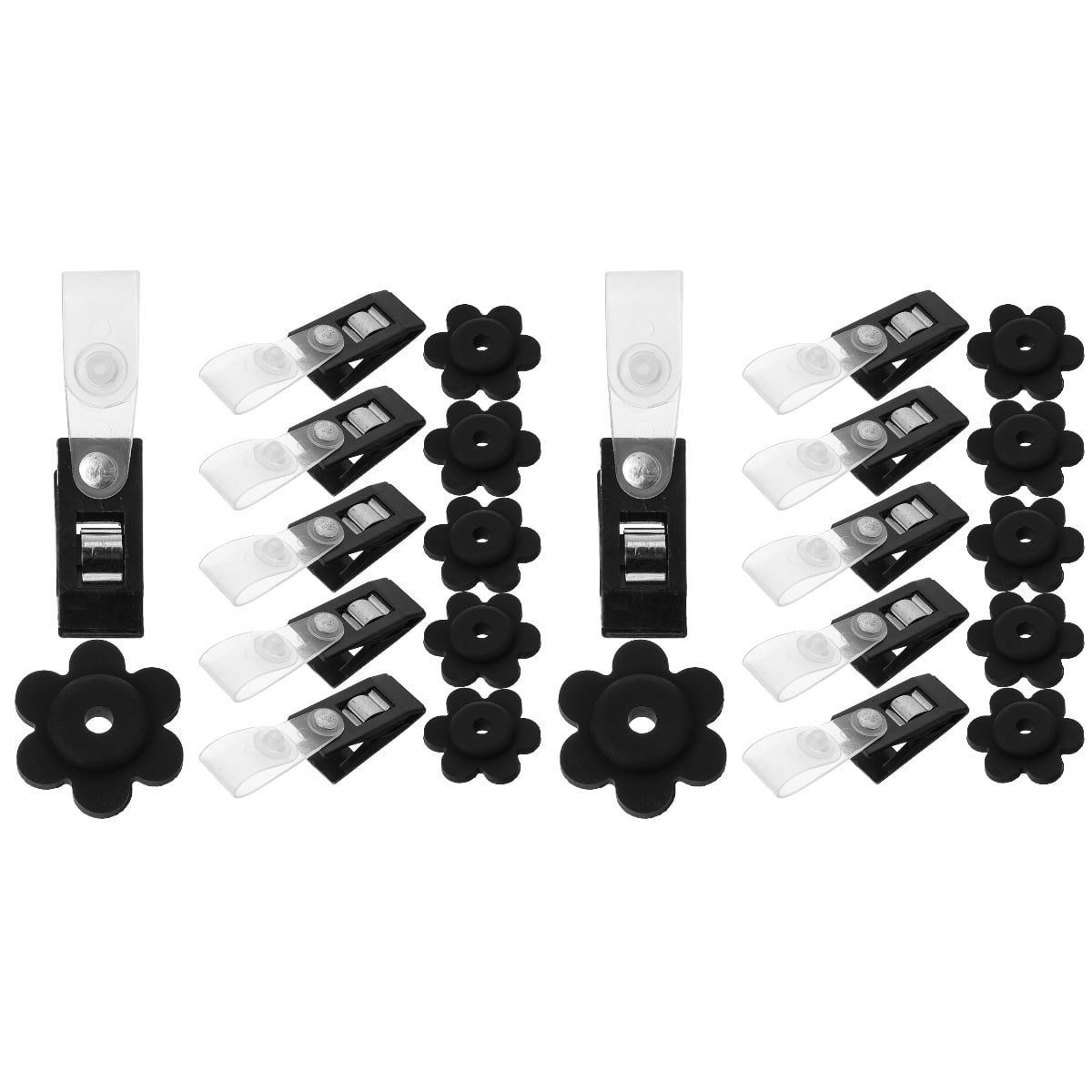 12 Sets Flagpole Hardware Garden Flag Wind Clip Flag Fixing Clips 8x3cm ...