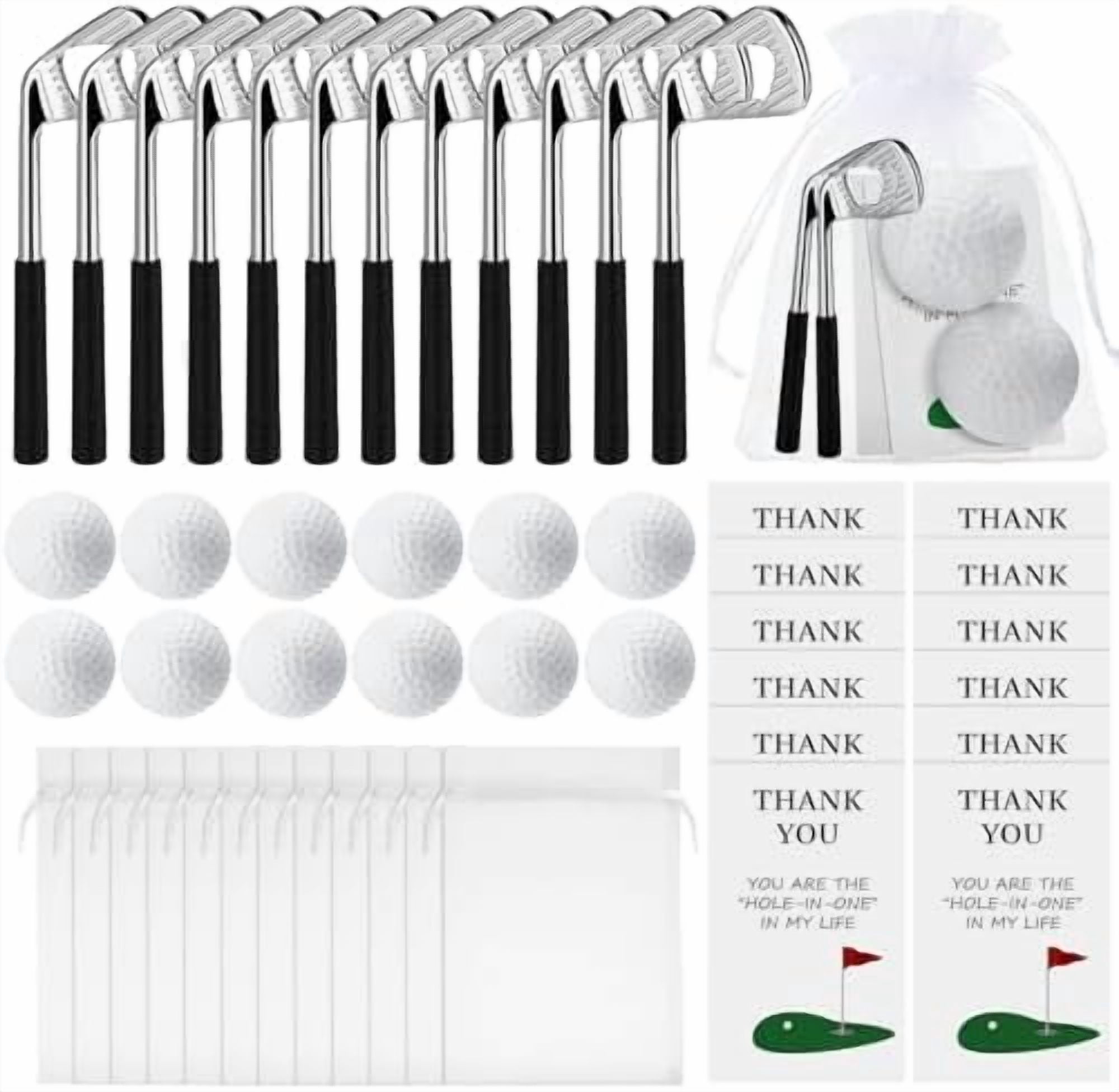12 Sets Golf Party Supplies Golf Club Bottle Opener with Thank You ...