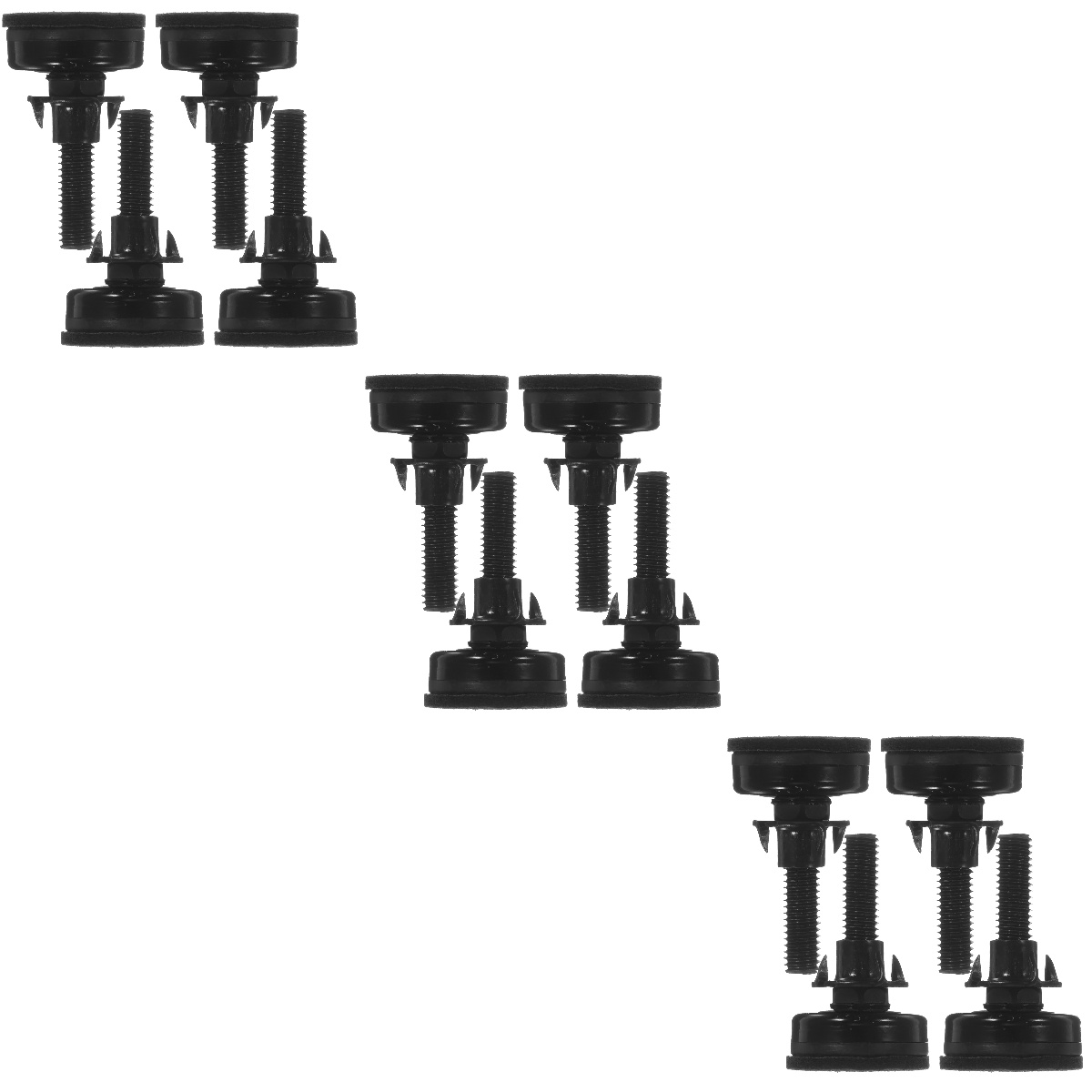 12 Sets Height Adjuster Furniture Leveler Adjustable Furniture Feet 3 ...