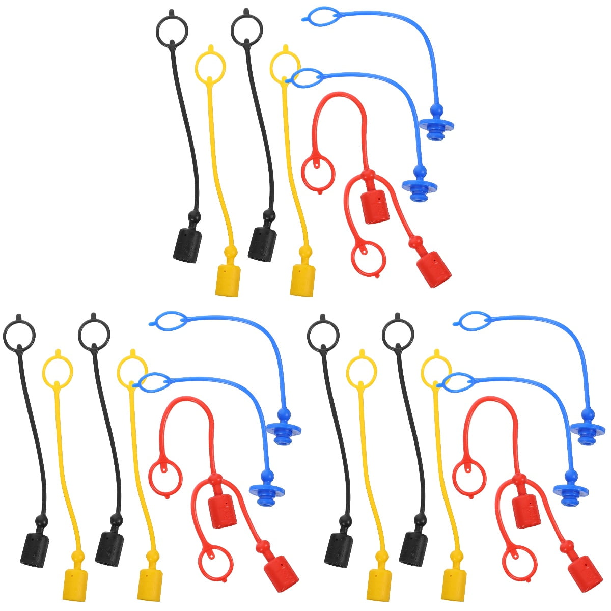 12 Sets Hydraulic Coupler Dust Cap Male Female Quick Coupler Cover ...