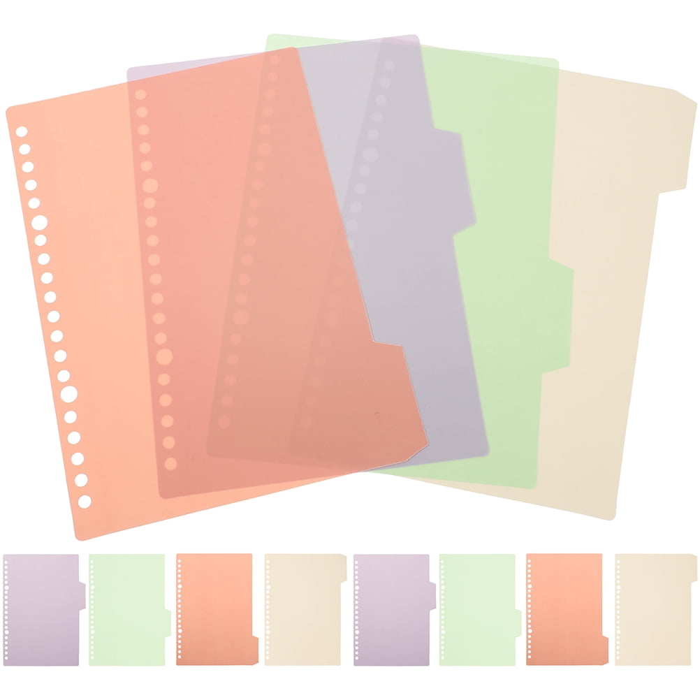 12 Sets Index Tab Notebooks Detachable Dividers Aesthetic Page Plastic ...