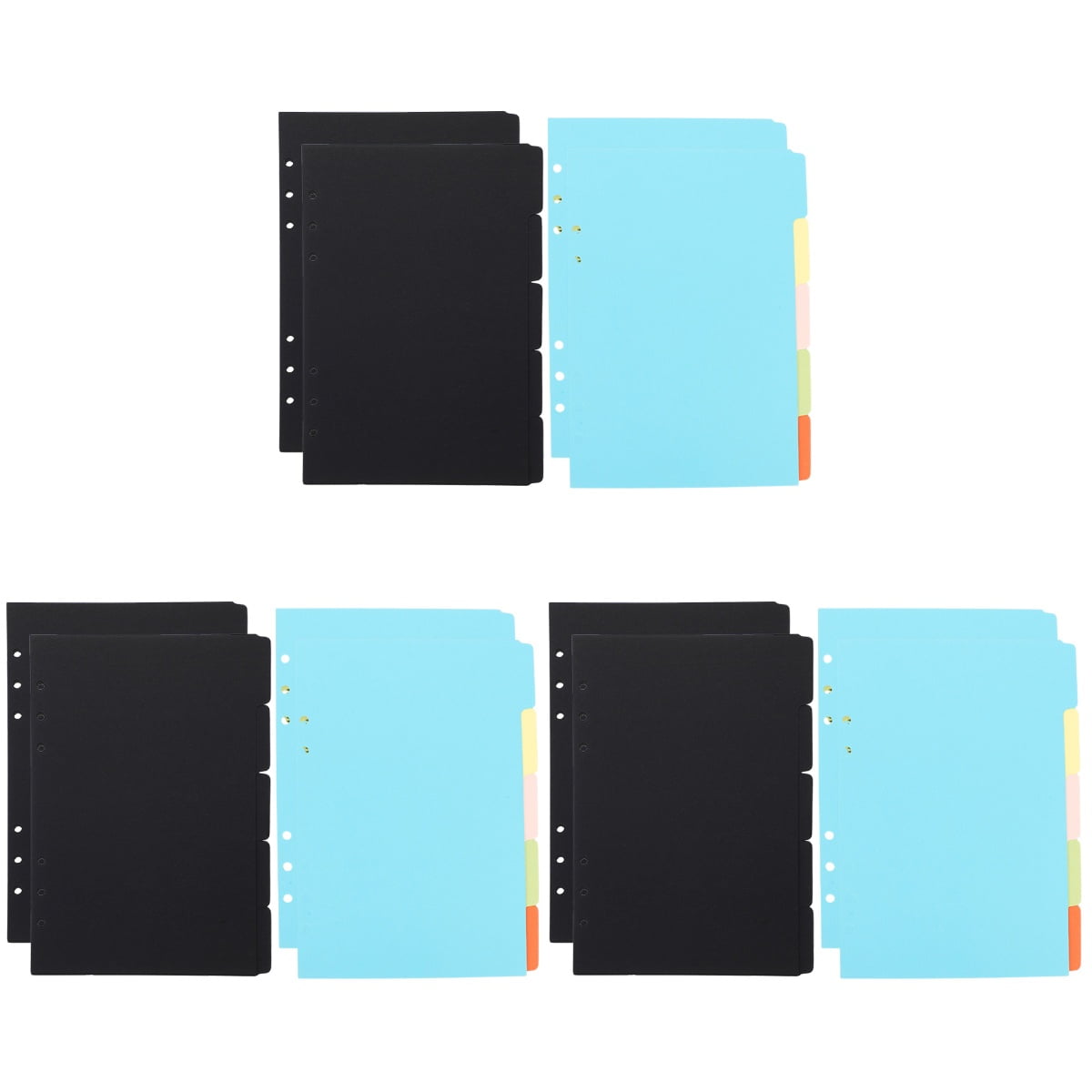 12 Sets Labels Note Pads Binder Index Dividers Detachable Loose Leaf ...