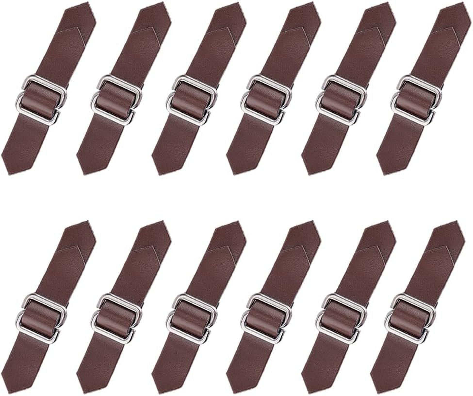12 Sets Leather Sew-On Toggle Closures Coconut Brown PU Leather Sewing ...