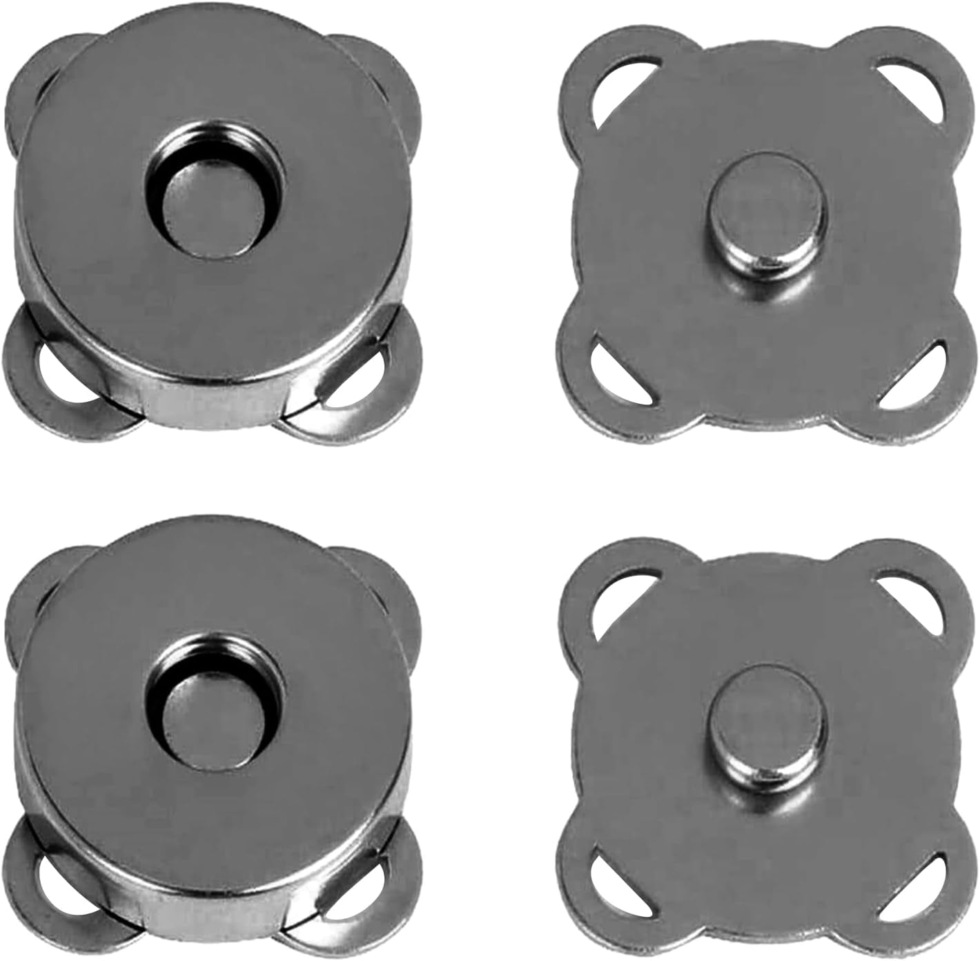 12 Sets Magnetic Snaps Buttons Sew in Magnetic Plum Bag Clasps Button ...