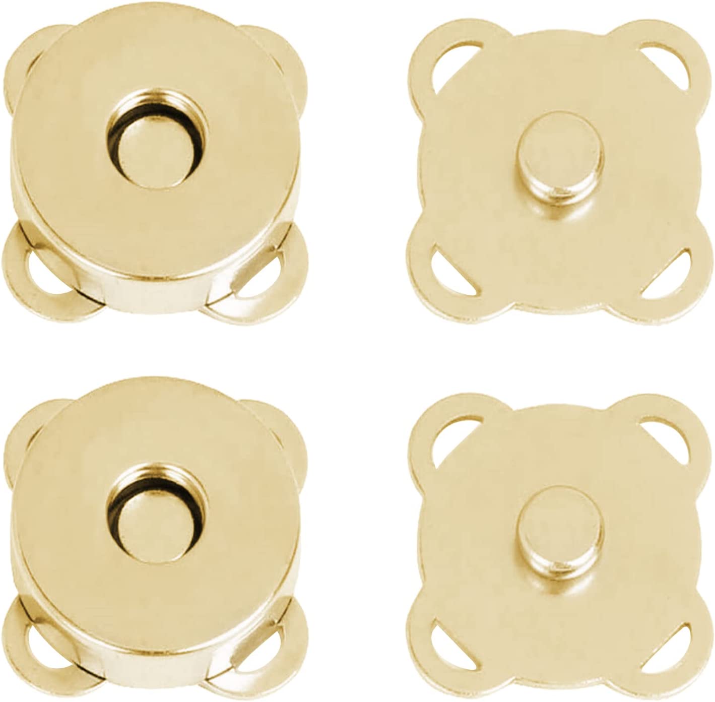 12 Sets Magnetic Snaps Buttons Sew in Magnetic Plum Bag Clasps Button ...