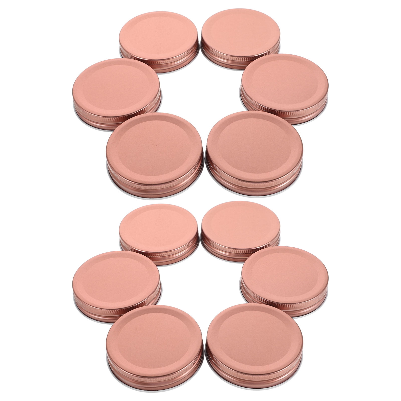12 Sets Mason Jar Lids Wide Mouth Multipurpose Canning Rose Gold ...