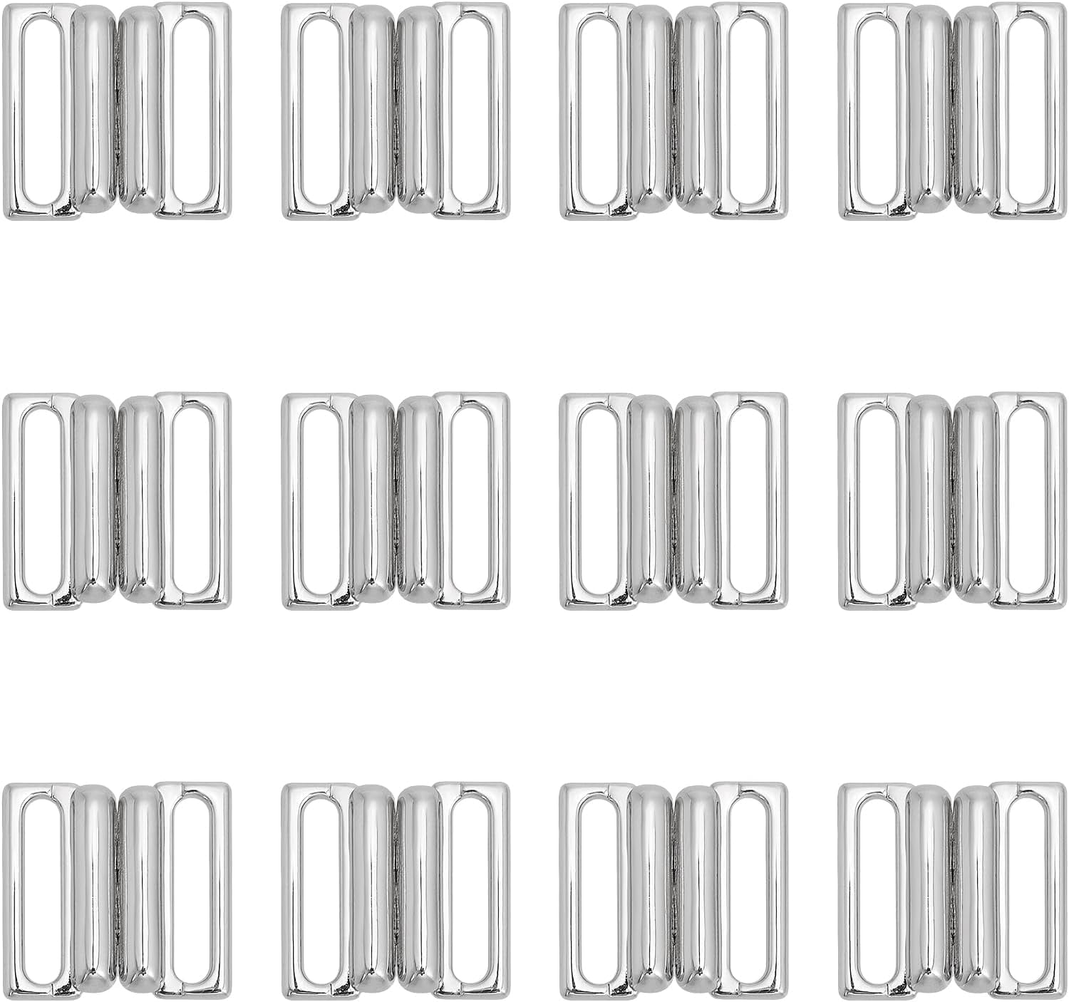 12 Sets Metal Bra Strap Hooks Bathing Suit Replacement Clasps Alloy ...