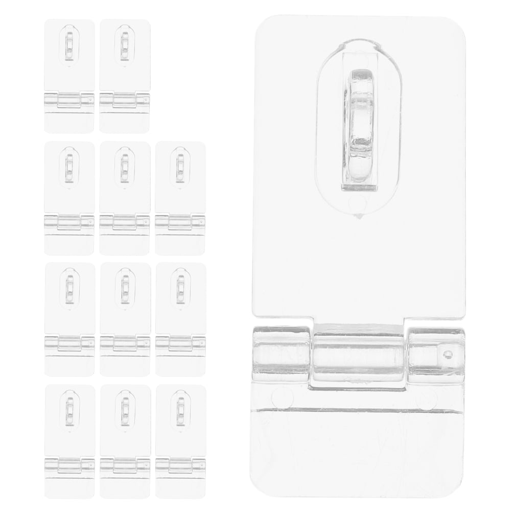 12 Sets Mini Acrylic Hinge Locks Clear Latch Hasp Acrylic Hinges Hasp ...