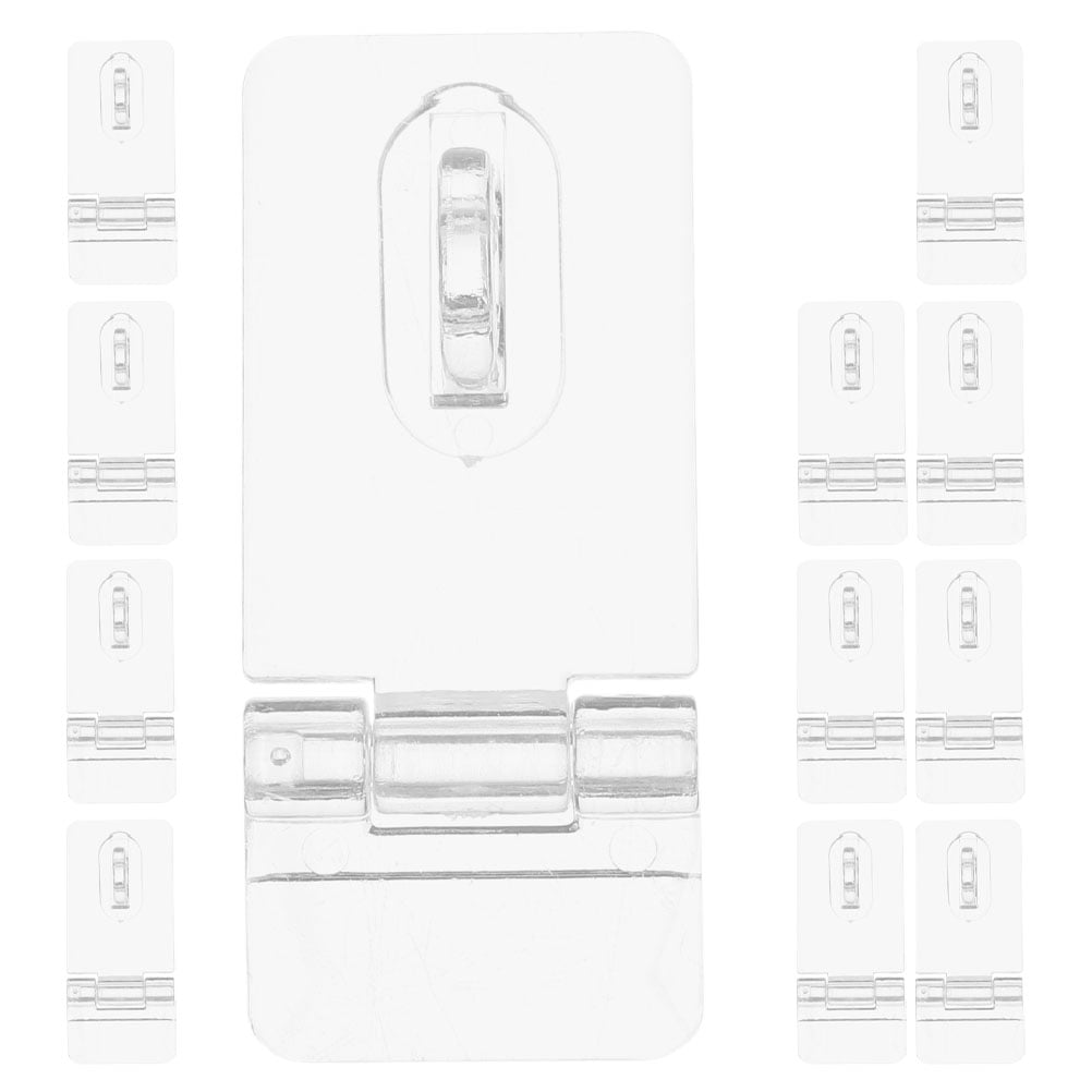 12 Sets Mini Acrylic Hinge Locks Clear Latch Hasp Acrylic Hinges Hasp ...