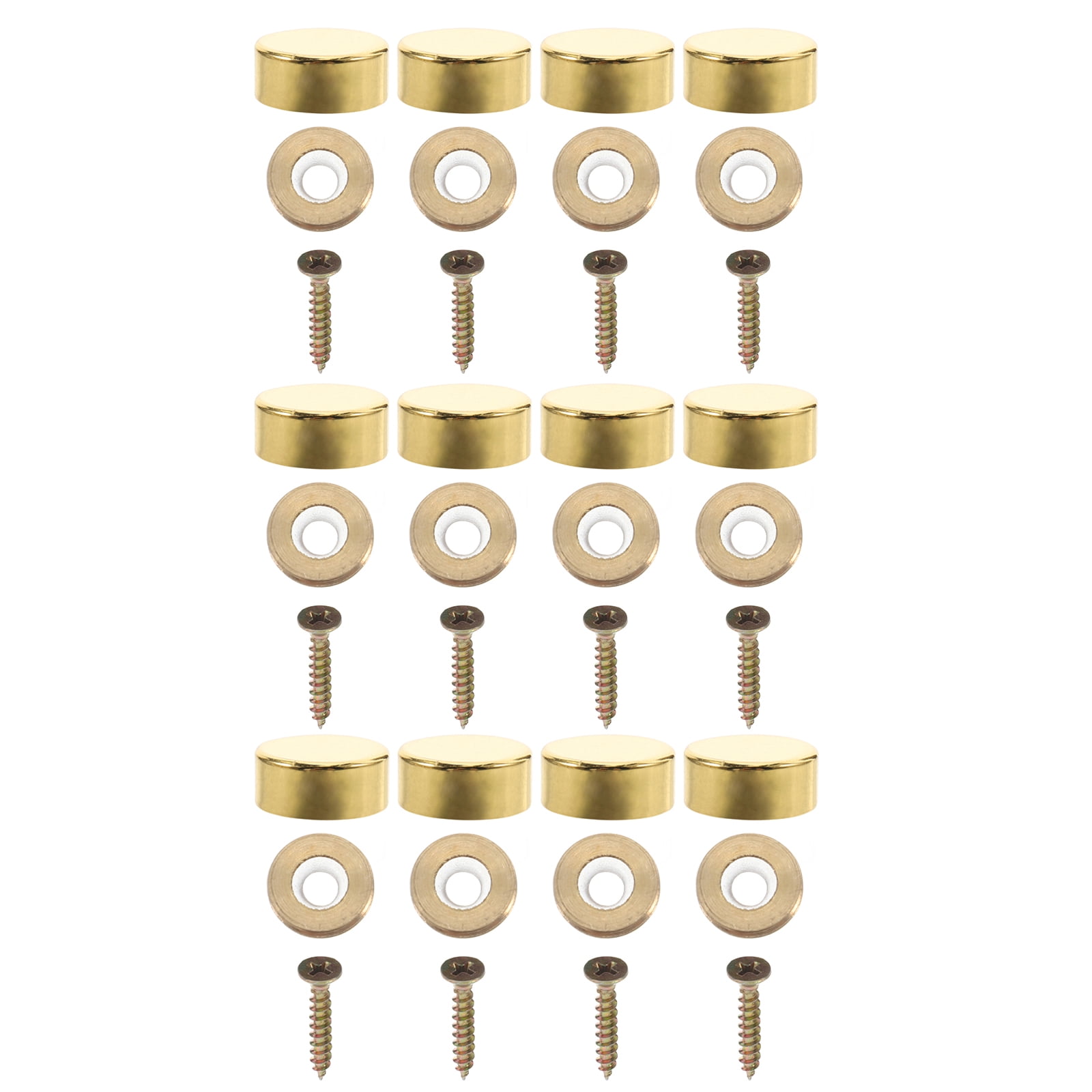 12-Pack Mirror Screw Cover Caps - Decorative Copper Hardware Fasteners ...